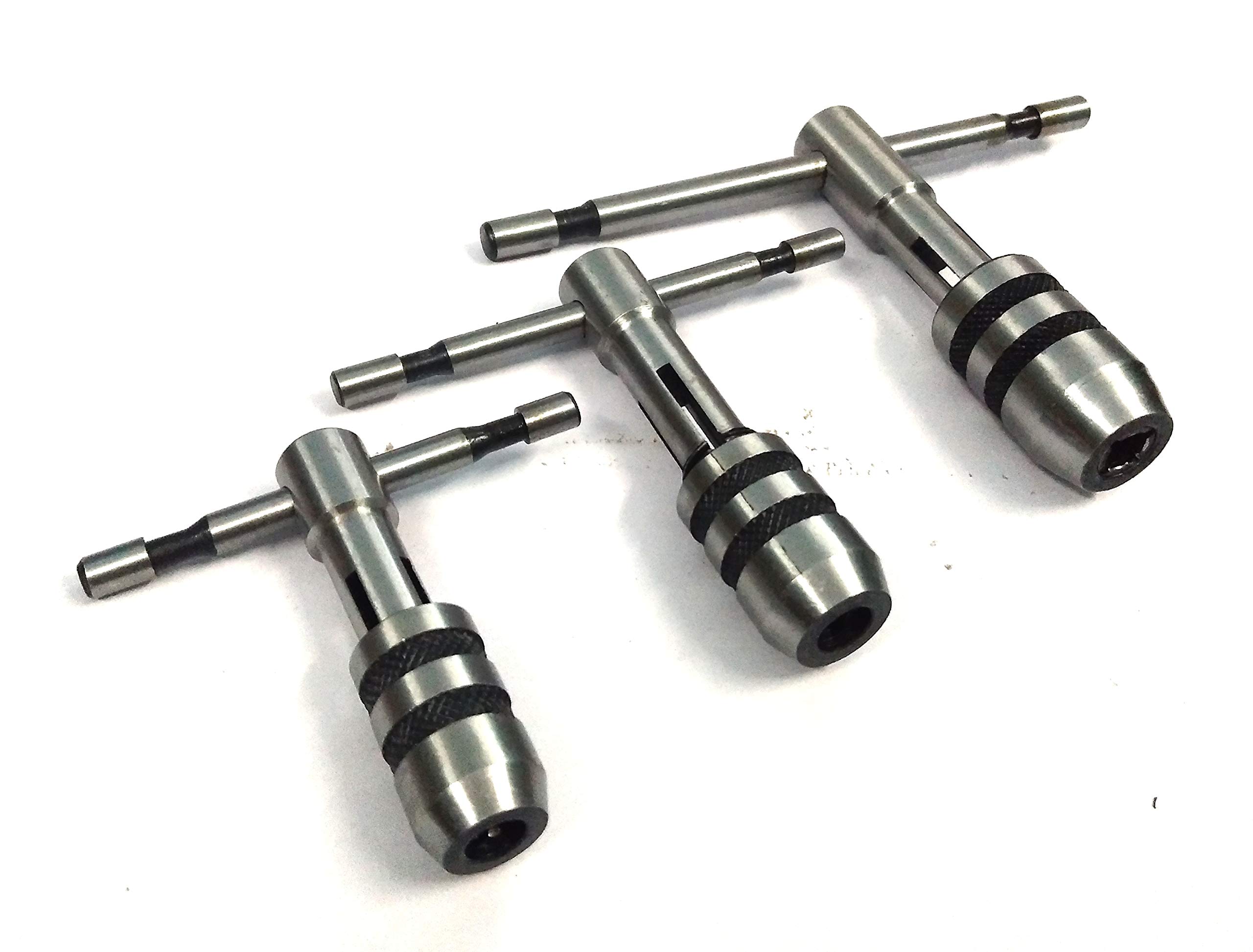 ASSORTS T-HANDLE TAP WRENCH SET OF 3 PCS SOLID COLLET JAWS FOR TAPPING ...