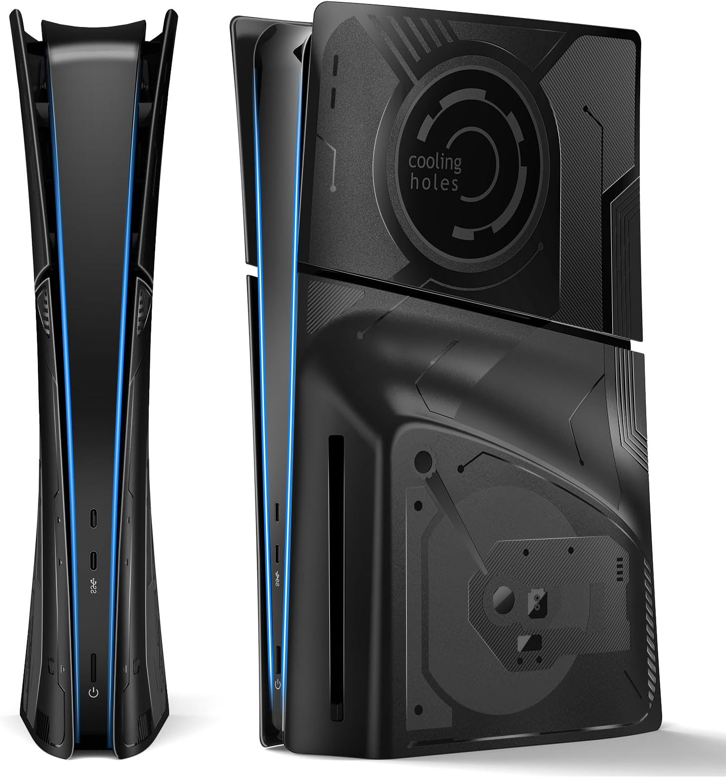 HSTOP Cover Plates Compatible with PS5 Slim Console,Side Plates Shell ...