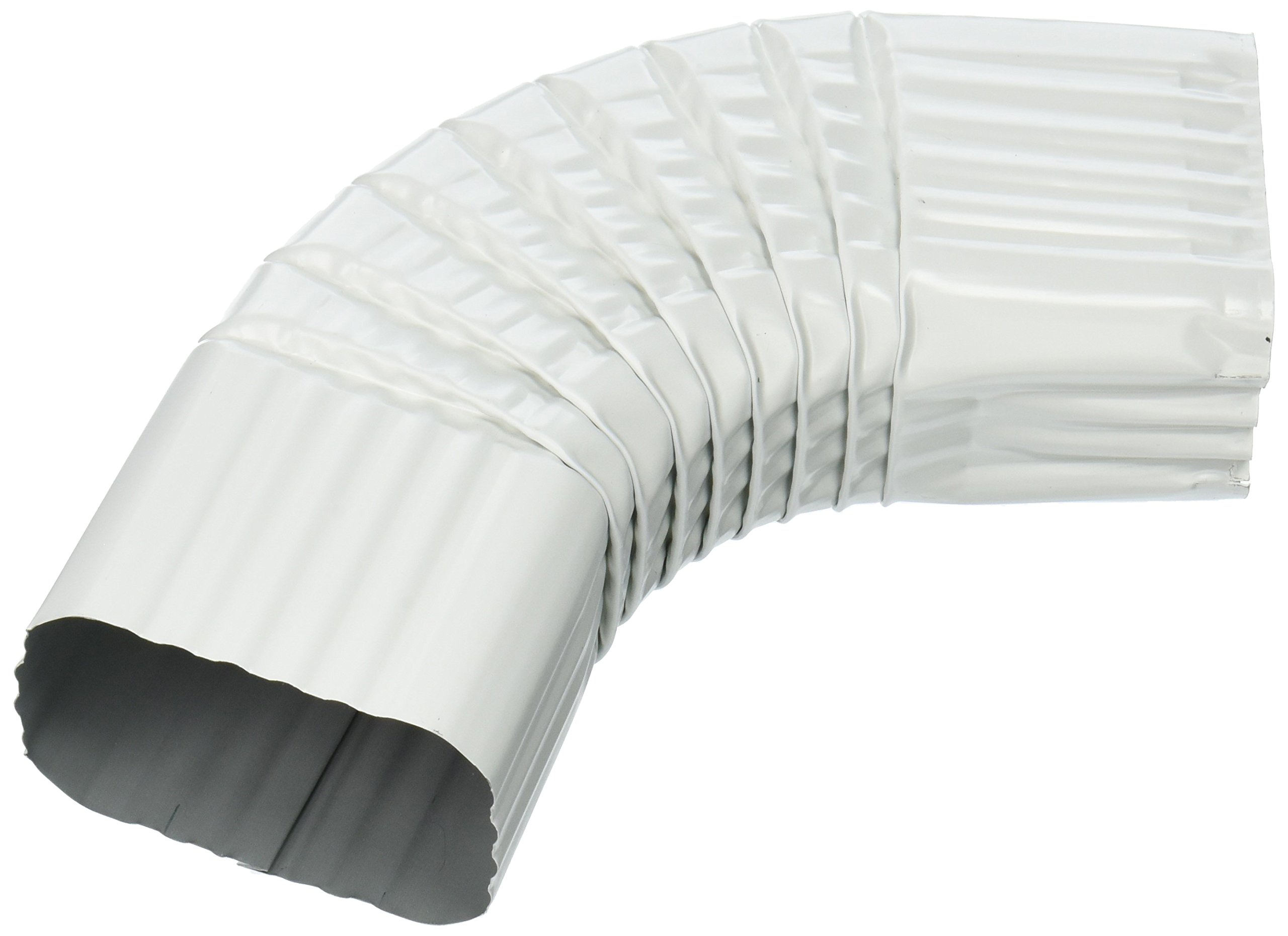 AMERIMAX HOME PRODUCTS 33065 2x3 Galvanized B Elbow, White - Gutter ...