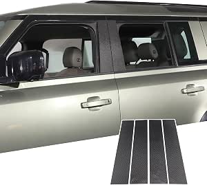Amazon.com: Carbon Fiber Car Window Decoration Strip Center Pillar Tirm ...