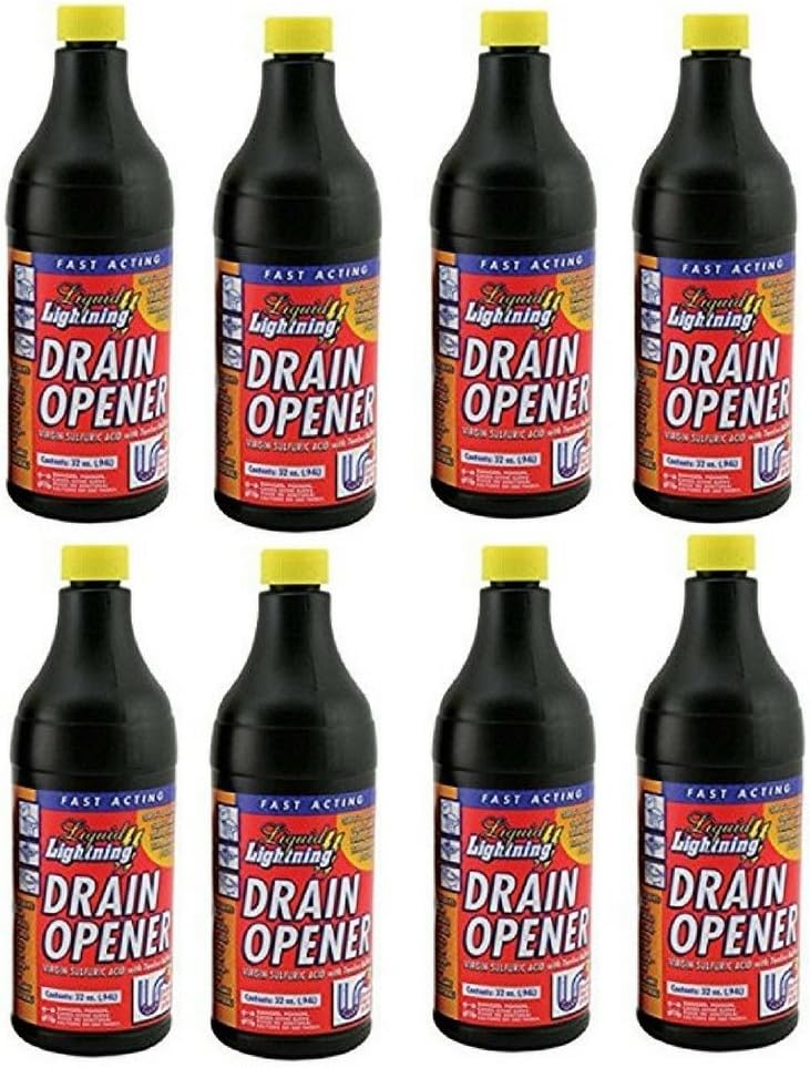 Amazon.com: Liquid Lightning Buffered Sulfuric Acid Drain Cleaner, 32 ...