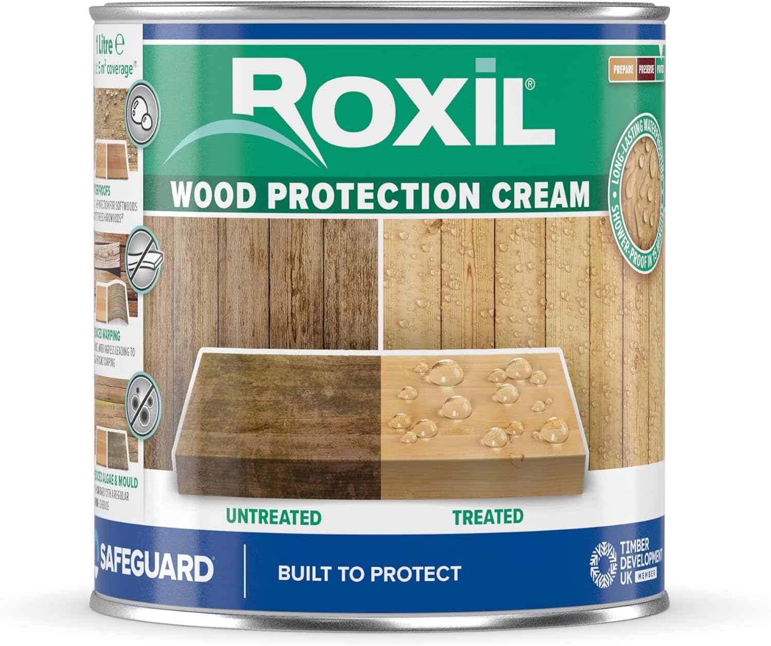 Roxil Wood Protection Cream - 1L - Instant Wood Sealer, Waterproofing ...