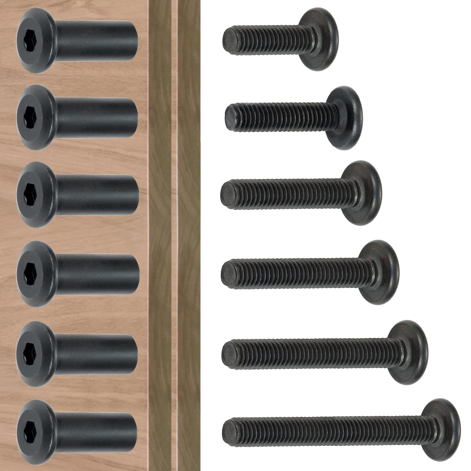 Snapklik.com : PGMJ 100 Sets M6 Bolts And Barrel Nuts Kit - Mixed ...
