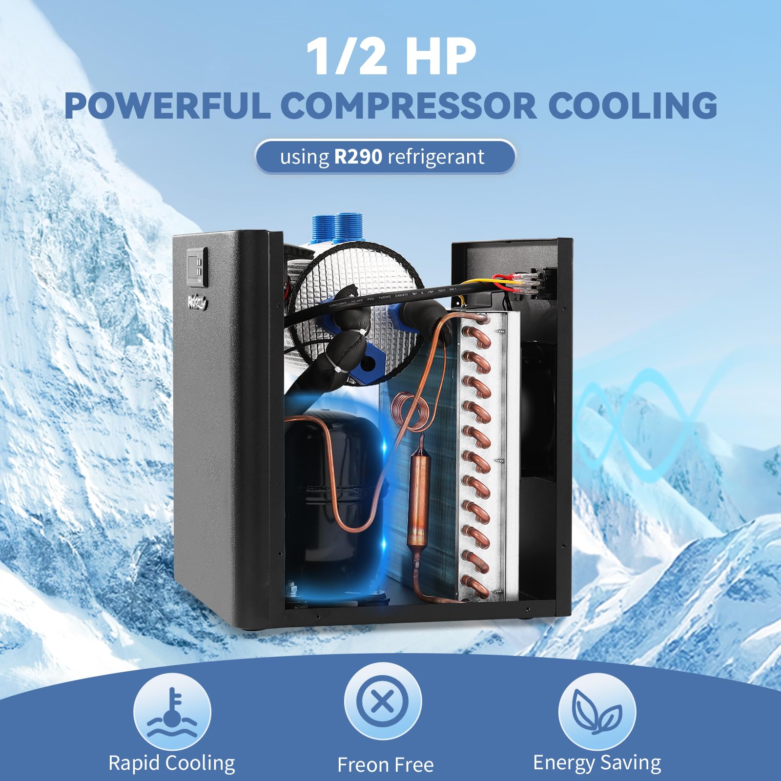 Snapklik.com : Poafamx 1/2HP Water Chiller For Cold Plunge, Ice Bath ...