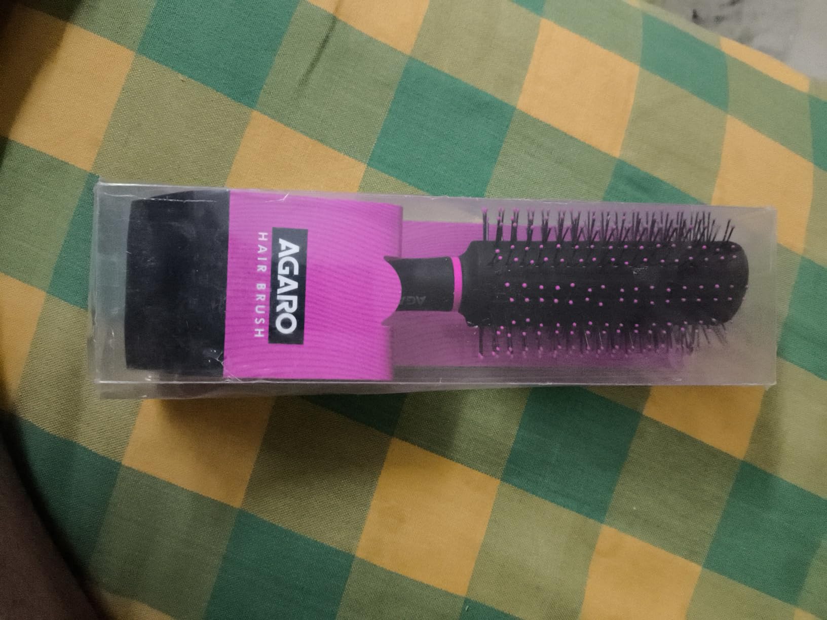 Buy AGARO Delight Round Hair Brush with Strong & flexible boar bristles ...