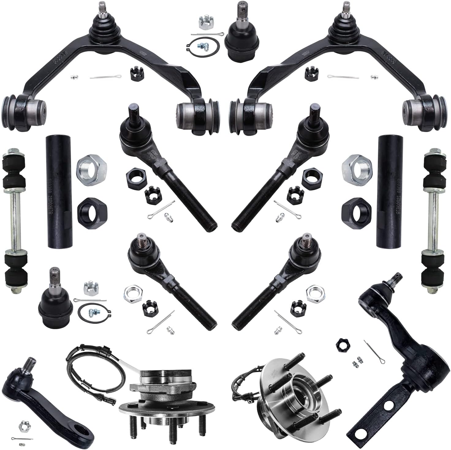 Amazon.com: Detroit Axle - 4WD Front End 16pc Suspension Kit for 00-03 ...