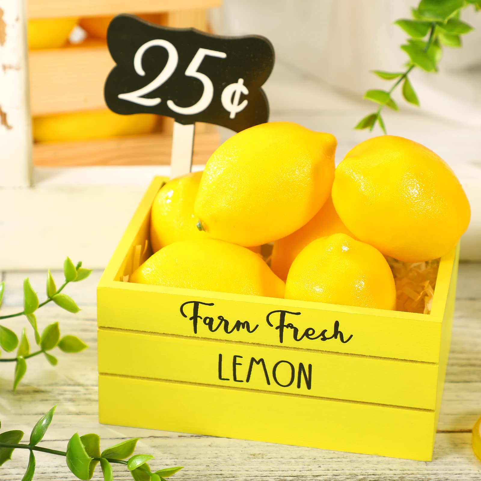 Farmhouse Lemon Box Amazon.com: Hoolerry 12 Pcs Lemon Tiered Tray