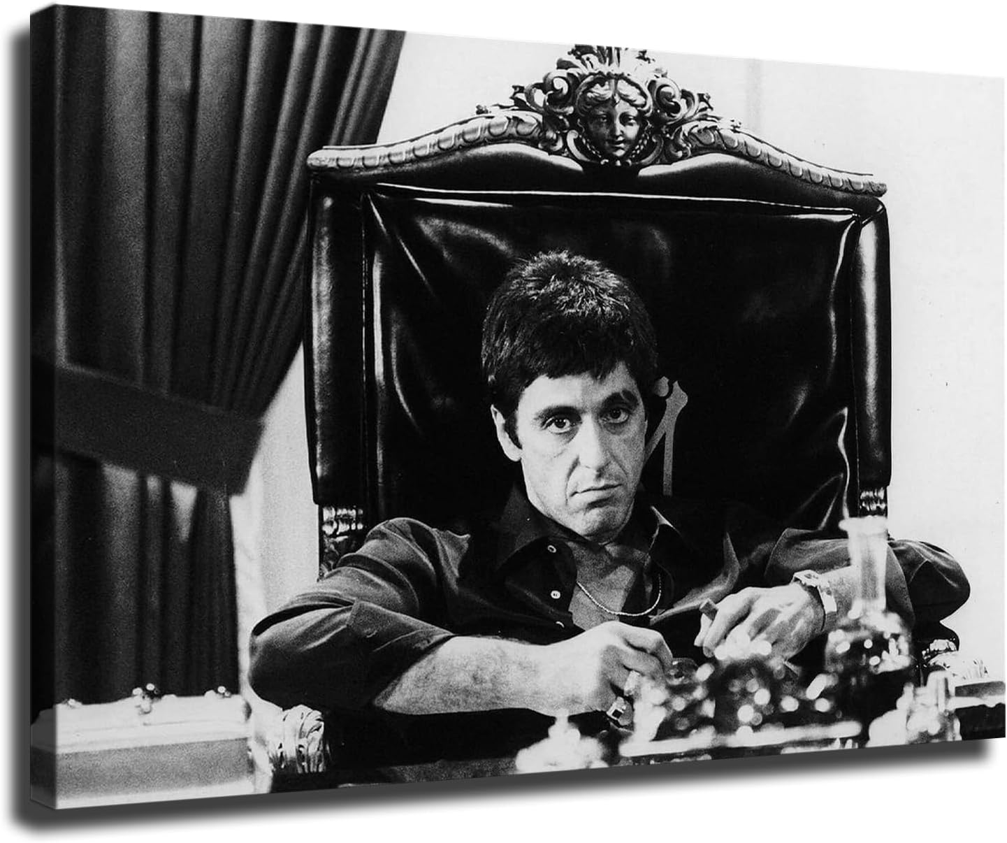 Amazon.com: syzkda Tony Montana Scarface Poster Black and White Poster ...
