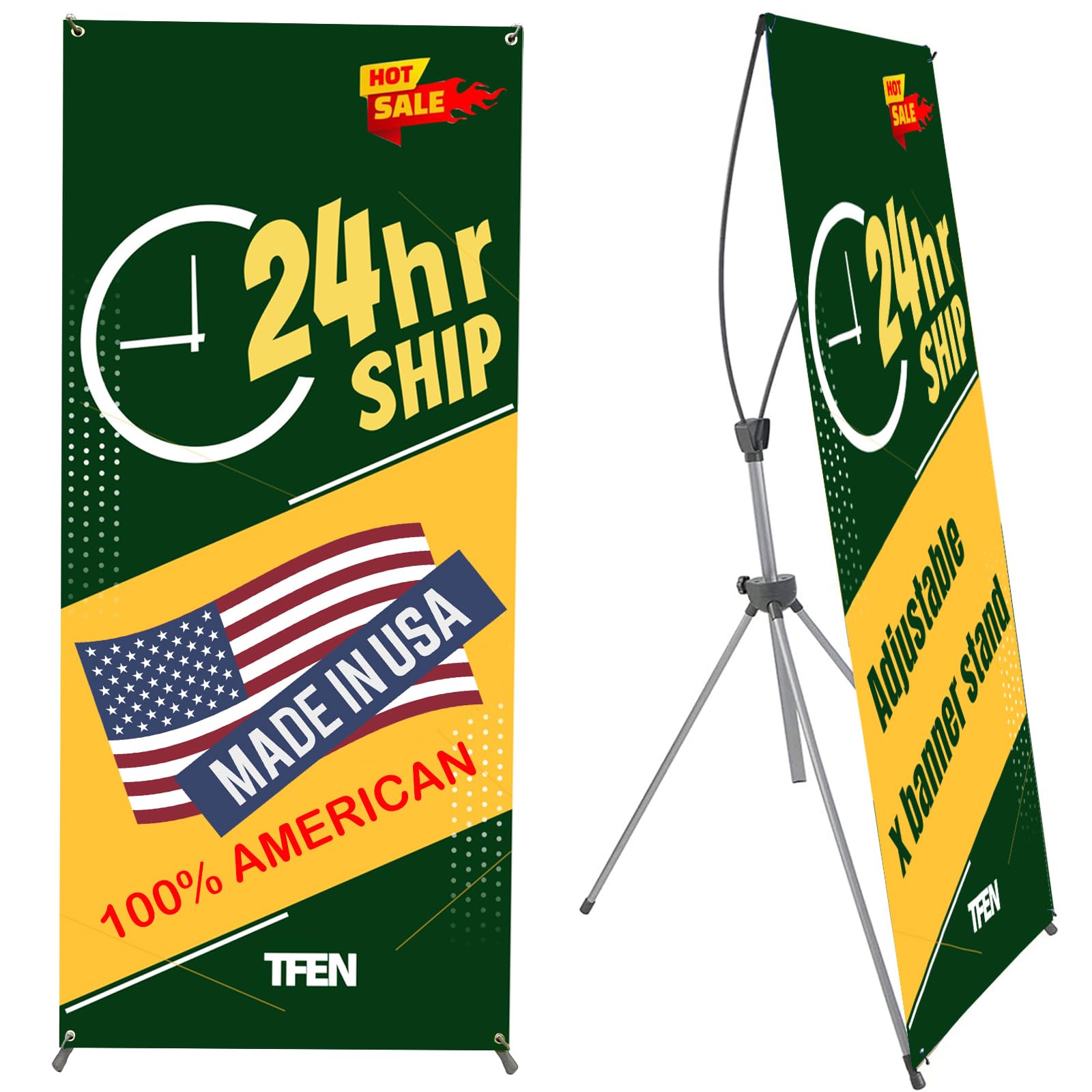 Amazon.com: X Banner Stand -Made in USA- 23" X 63" to 32" X 78 ...