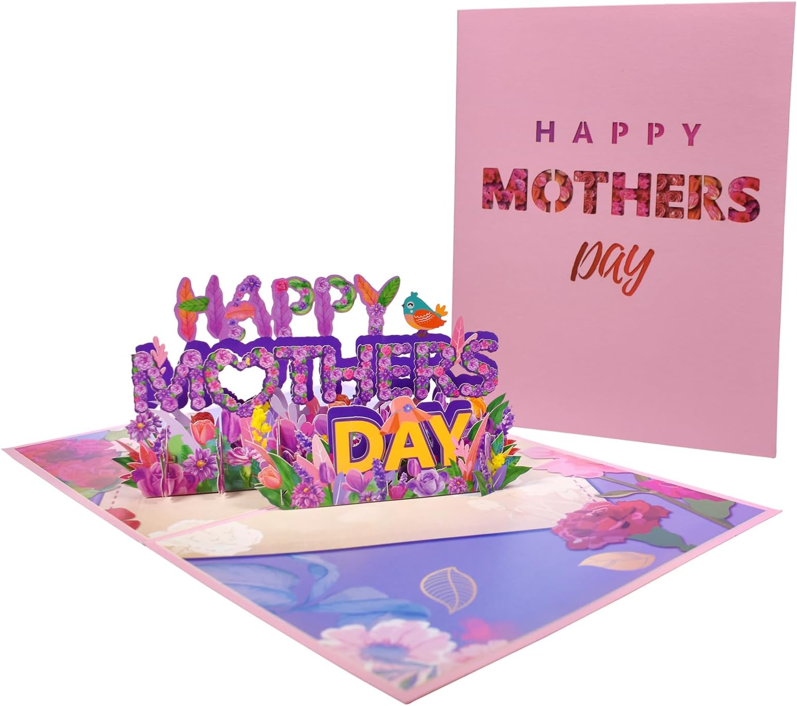 Amazon.com : PatiCool Floral Mothers Day Cards, 3D Best Mom Ever Pop Up Card, 4.7 x 7 Inch ...