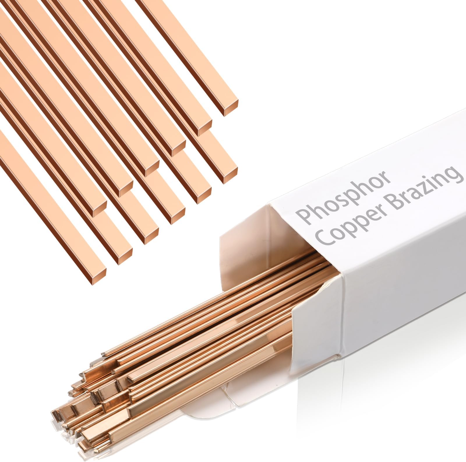 20 Rods Brazing Rods, Copper Brazing Rods 1/16" X 14", Copper Solder ...