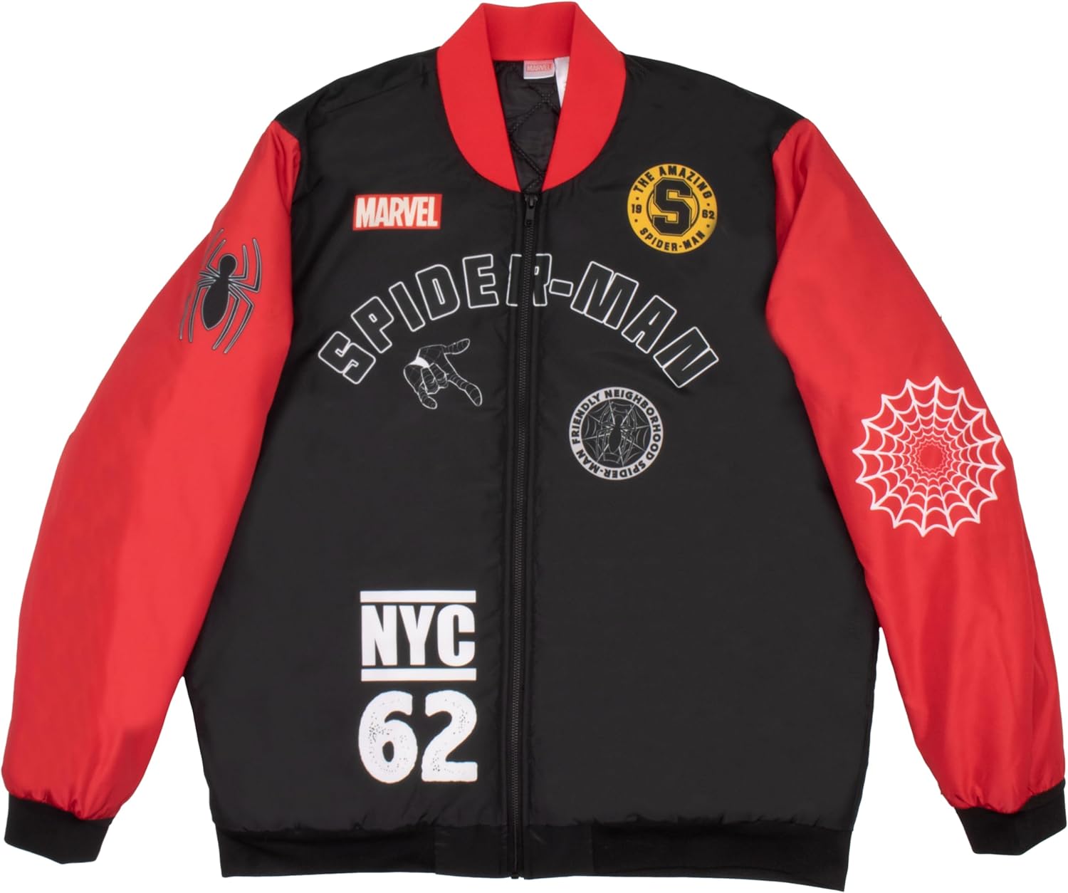 Amazon.com: Marvel Spiderman Varsity Bomber Jackets for Men Spider-Man ...