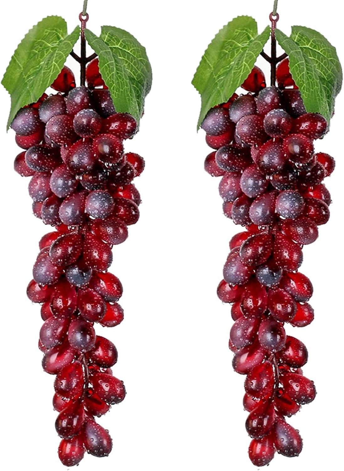 Amazon.com: Bairdish 2 racimos grandes de uvas artificiales realistas ...