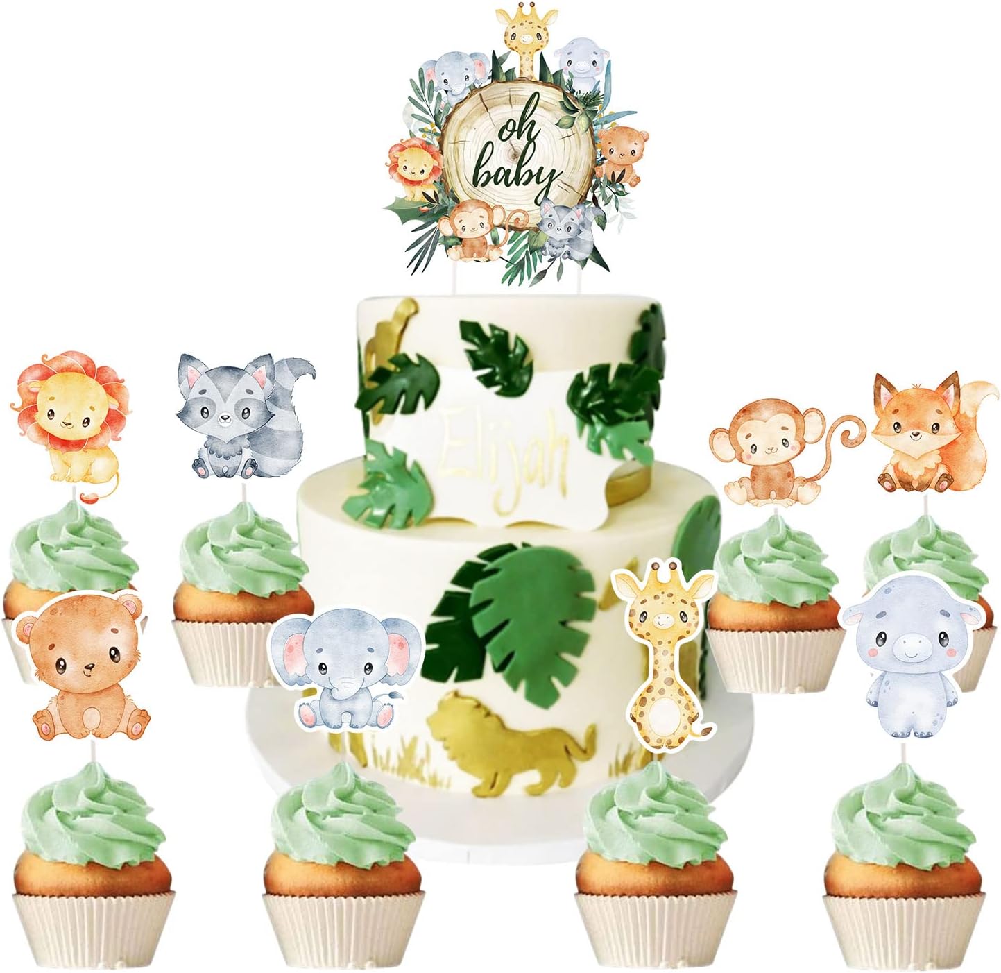 Amazon.com: Baby Cake Topper, Woodland Baby Shower Cake Topper ...