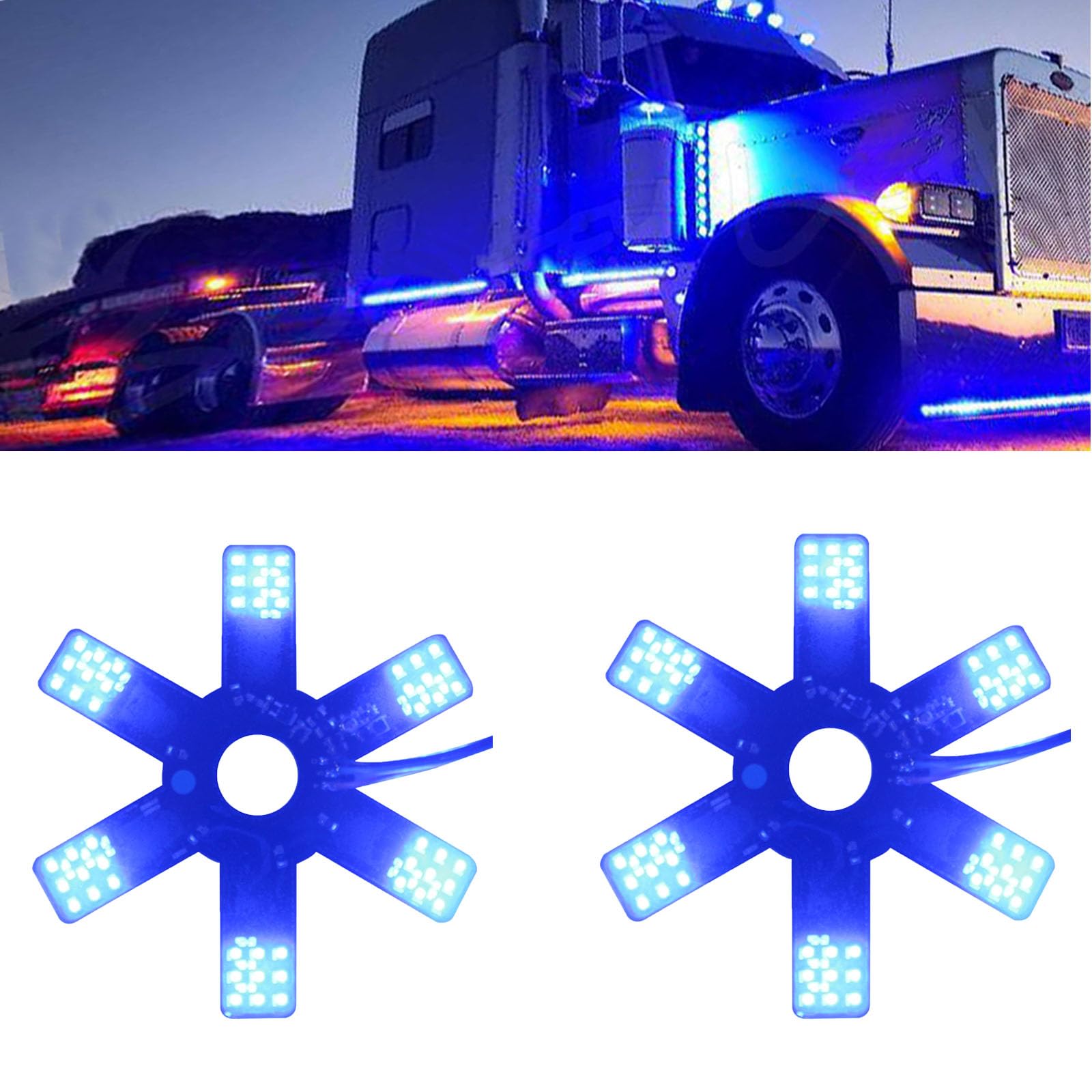 Peterbilt Cab Lights Red LED Air Breather Light For Peterbilt Kenworth ...