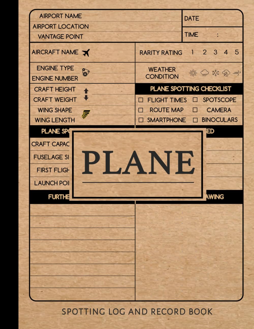 Plane Spotting Log and Record Book: Aviation Enthusiasts Notebook ...