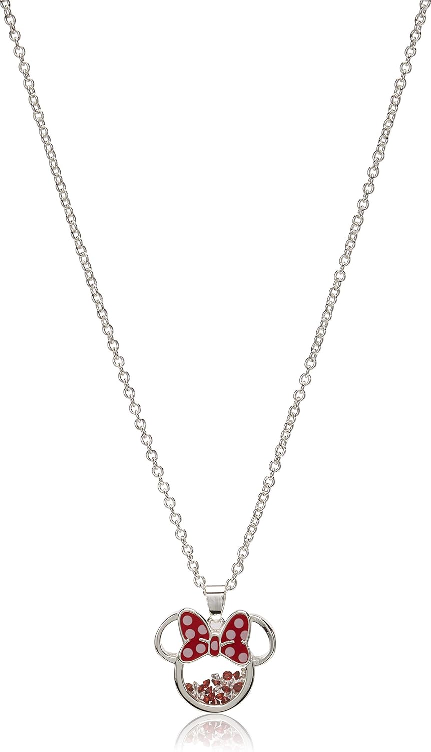 Disney - Collar con Colgante de Silueta de Minnie Mouse bañado en Plata ...