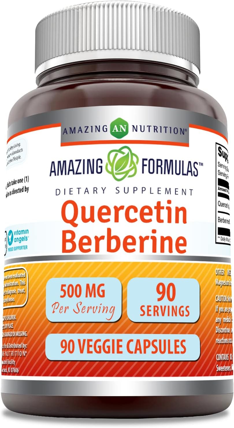 Amazon.com: Amazing Formulas Quercetina Berberina - 250 mg de berberina ...