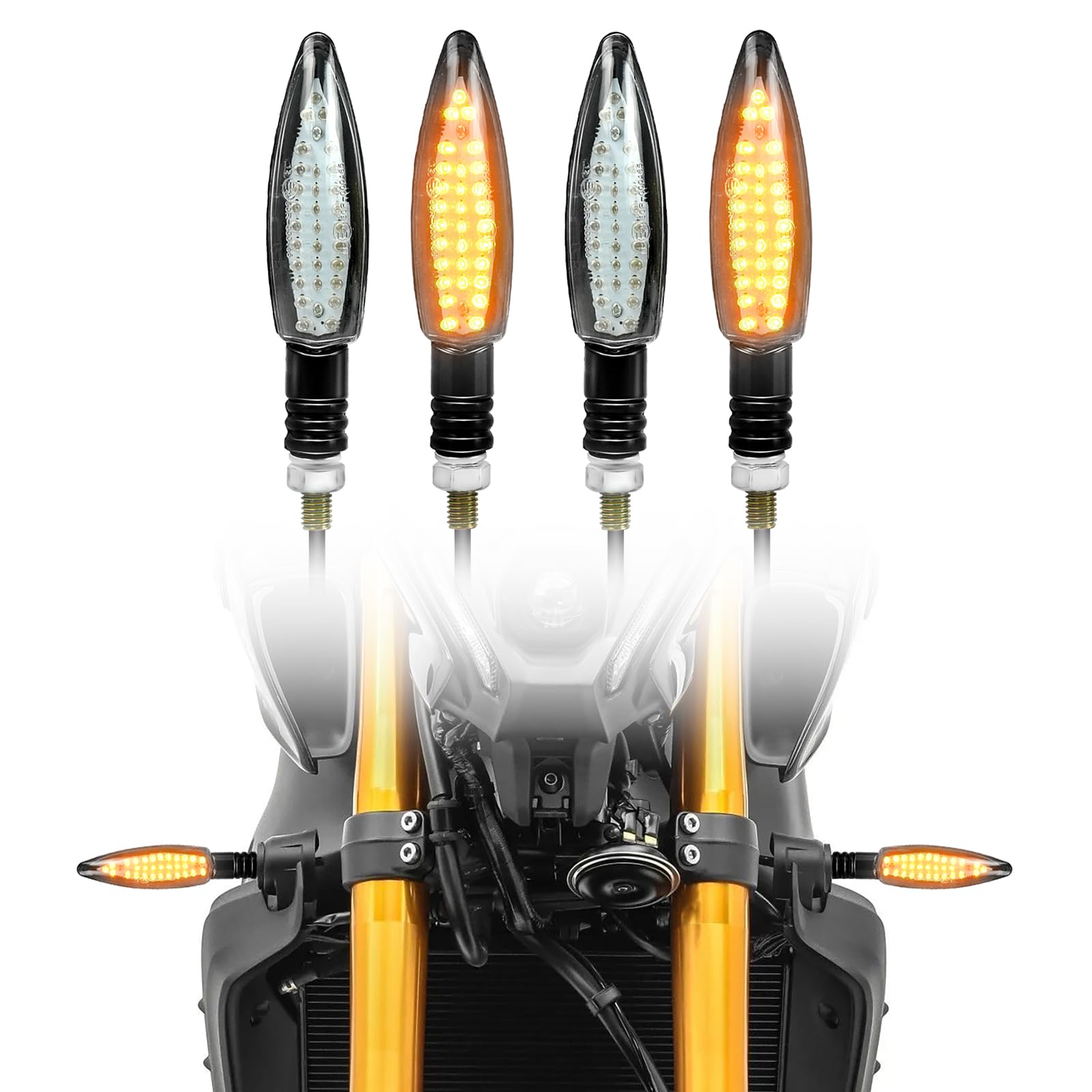 Amazon.com: Long Stem Led Motorcycle Turn Signals For Harley Davidson ...