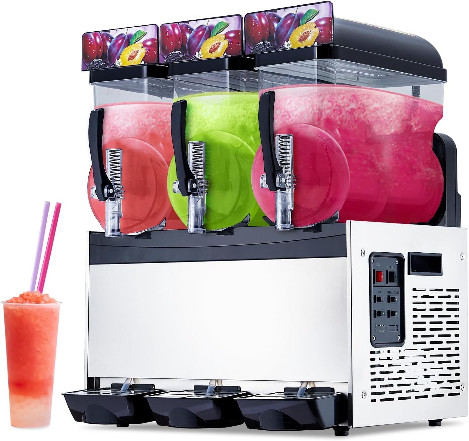 Amazon.com: Garvee Commercial Slushy Machine, 45L/12 Gal Frozen Drink ...