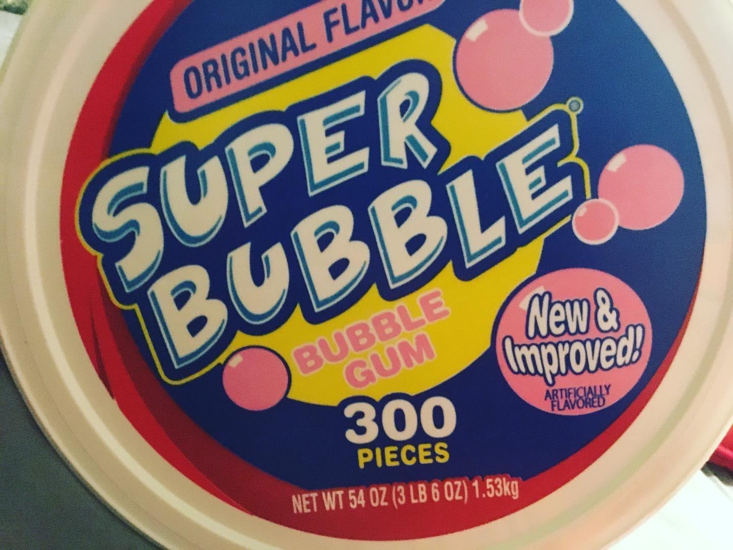 Amazon.com : Super Bubble Gum, Original, 54 Ounce Tub : Grocery ...