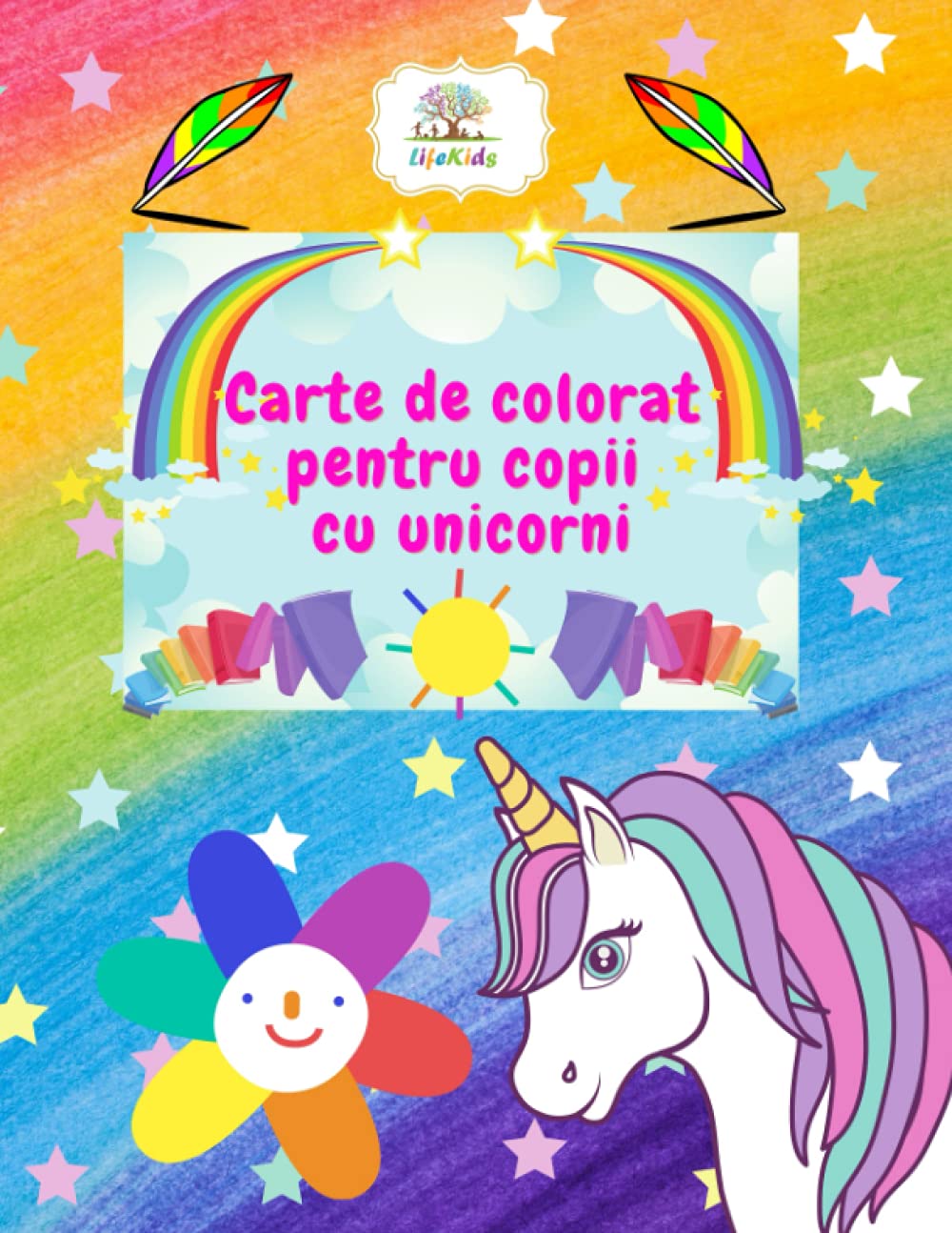 Unicorn Desene De Colorat Cu Fete Cute Unicorn Carte De Colorat | My ...
