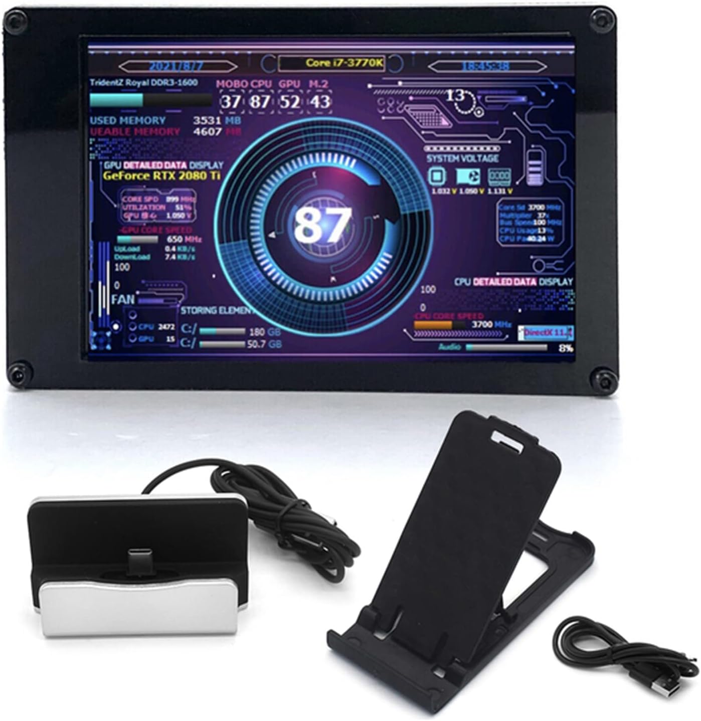 Amazon.com: New 3.5 Inch IPS Type-C Secondary Screen Computer CPU GPU ...