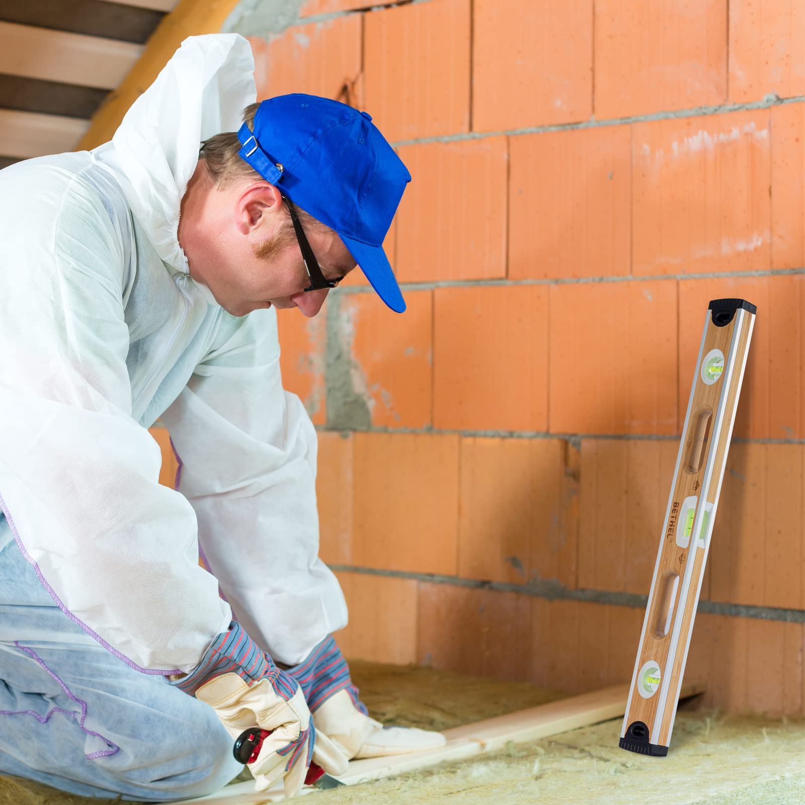 Snapklik.com : BETHEL Bamboo Level, 24 Inch Level & Tool Solid Block ...