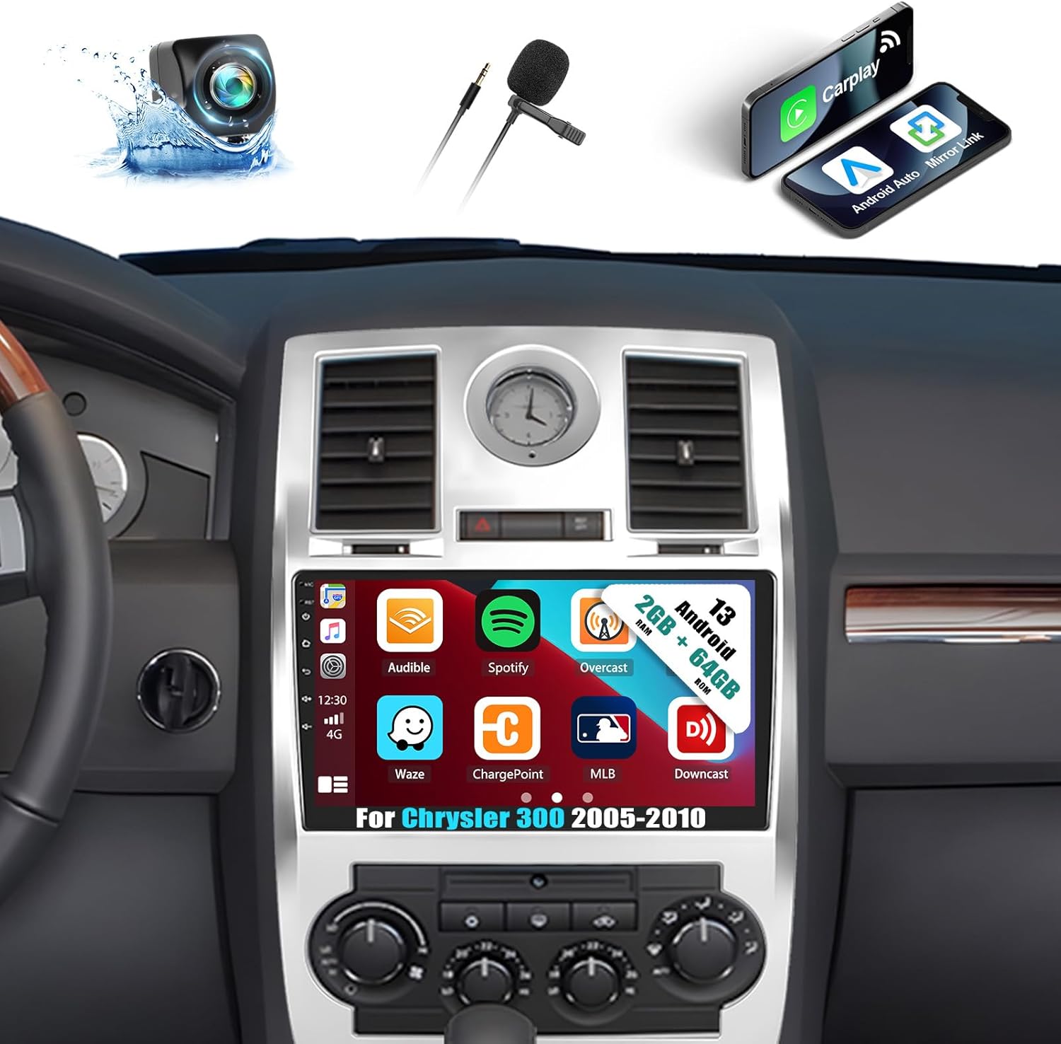 Amazon.com: Android 13 Car Stereo for Chrysler 300 2005-2010 with ...