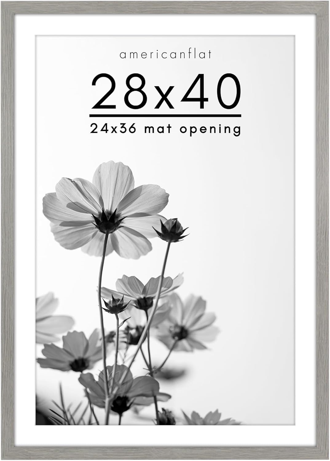 Amazon.com - Americanflat 28x40 Picture Frame in Grey Wood - Use as ...