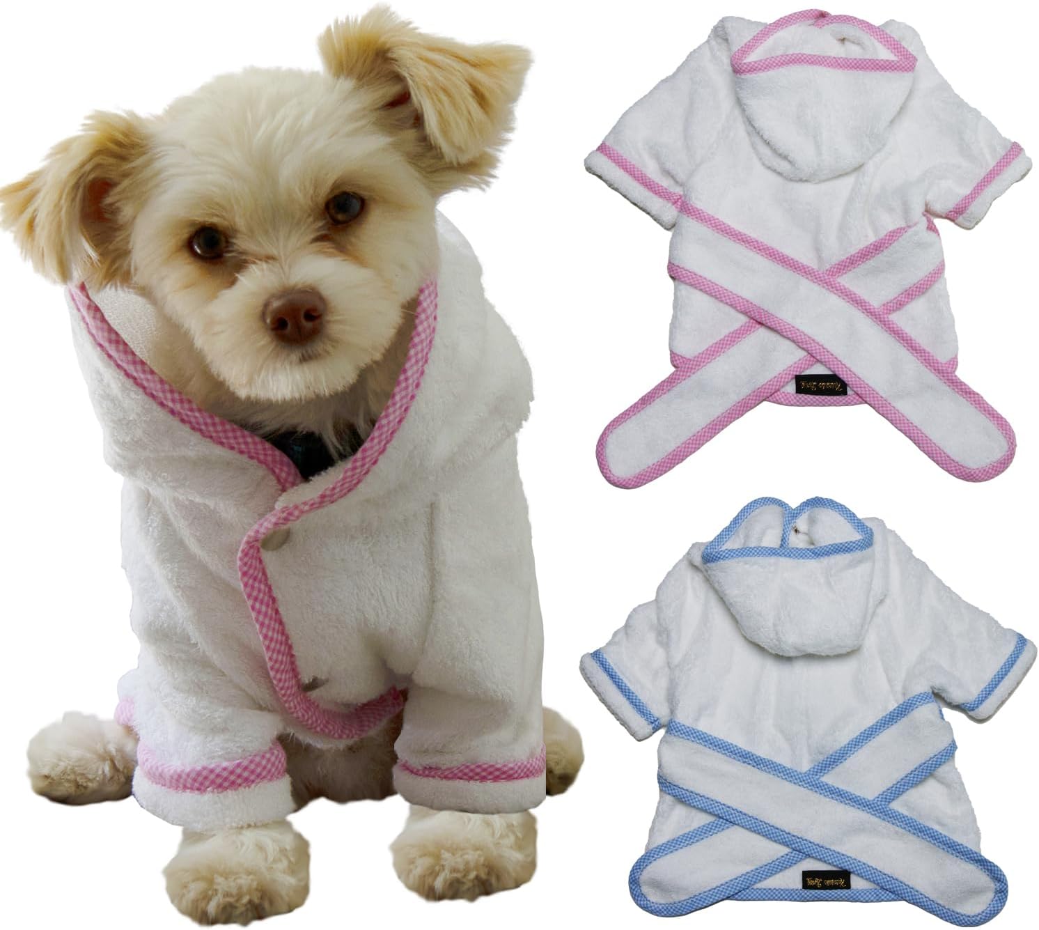 Karmatic Living Pet Robe for Dogs,Hoodie with Adjustable Closure,Dog ...