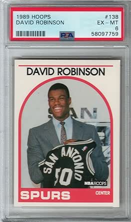 Amazon.com: PSA EX-MT 6 1989 Hopps David Robinson Rookie Card ...