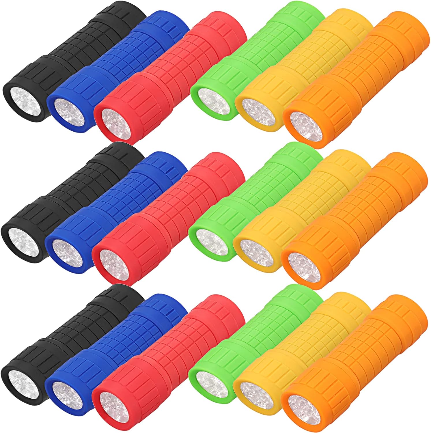 Amazon.com: 18Pack Mini Flashlights,9-LED Handheld Flashlight,Assorted ...