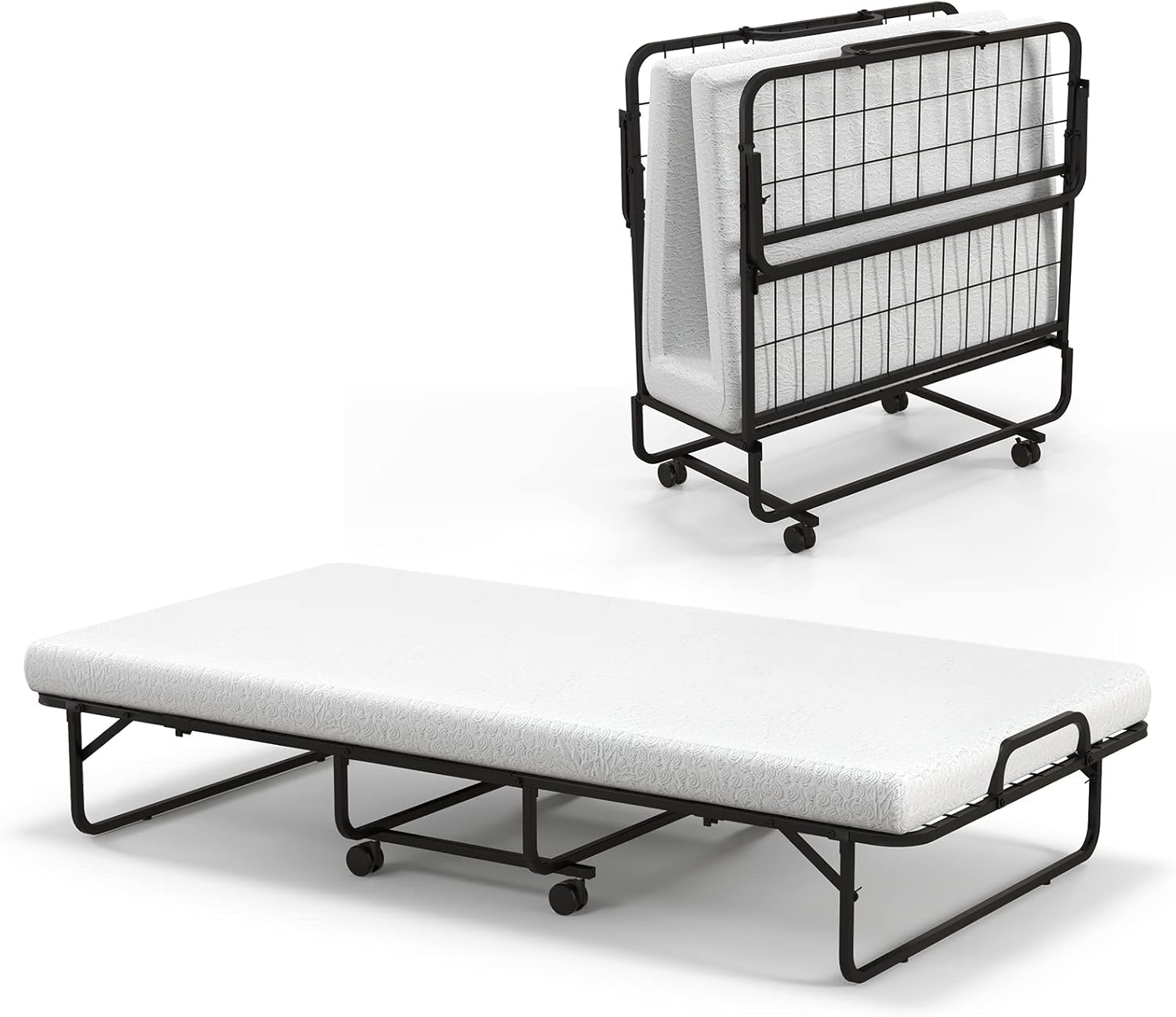 LIFEZEAL Lit Pliant 1 Personne 191 x 96 CM, Lit d'Appoint Pliable avec ...