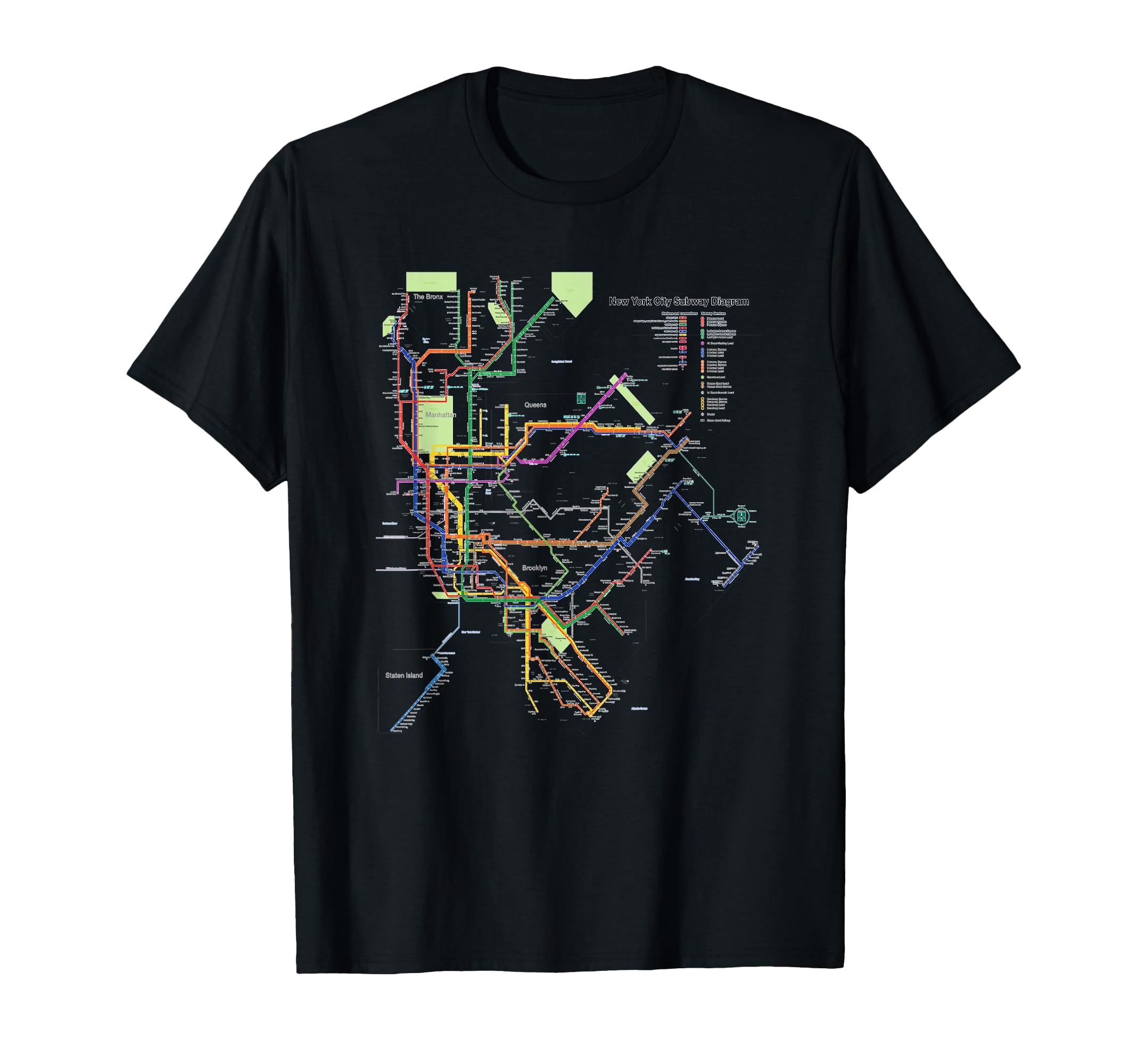 Amazon.com: New York City Metro Map Art I Heart NY Souvenir Gifts T ...