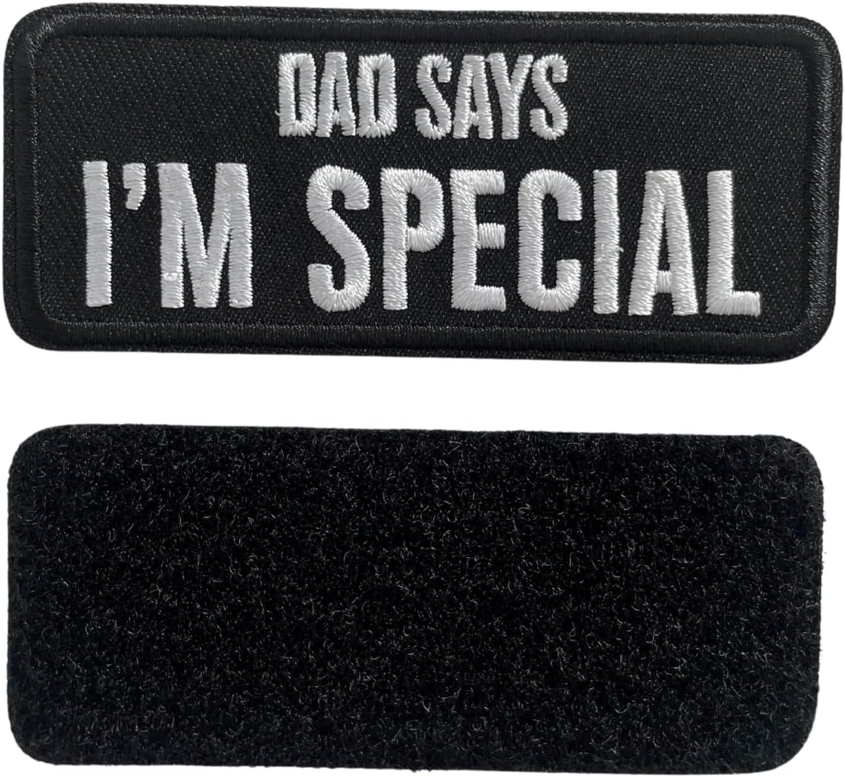 Amazon.com: Dog Patches for Harness Funny - Dad Says I'm Special Patch ...