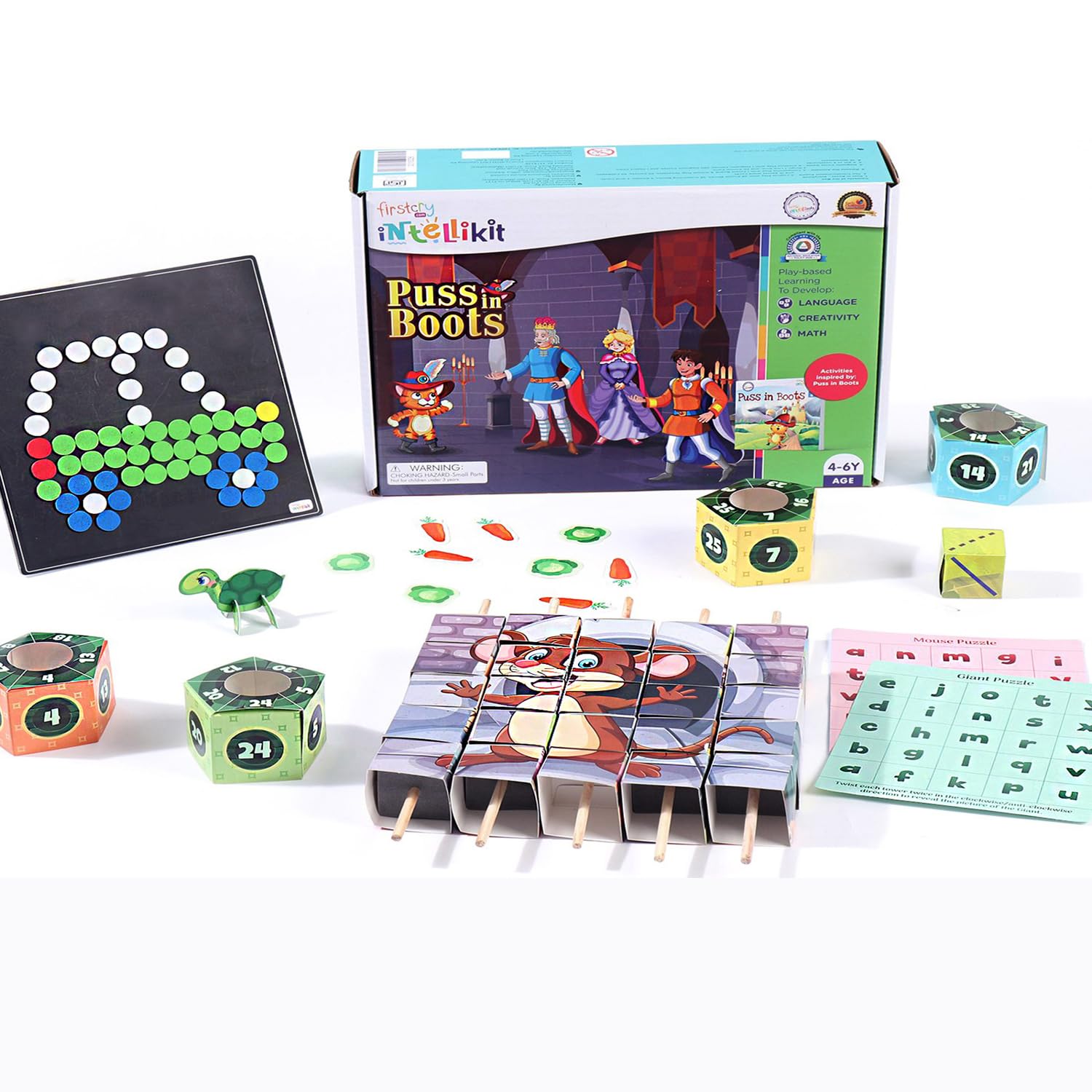 Buy FirstCry Intellikit Puss in Boots Kit | 6 Activities, Worksheets ...