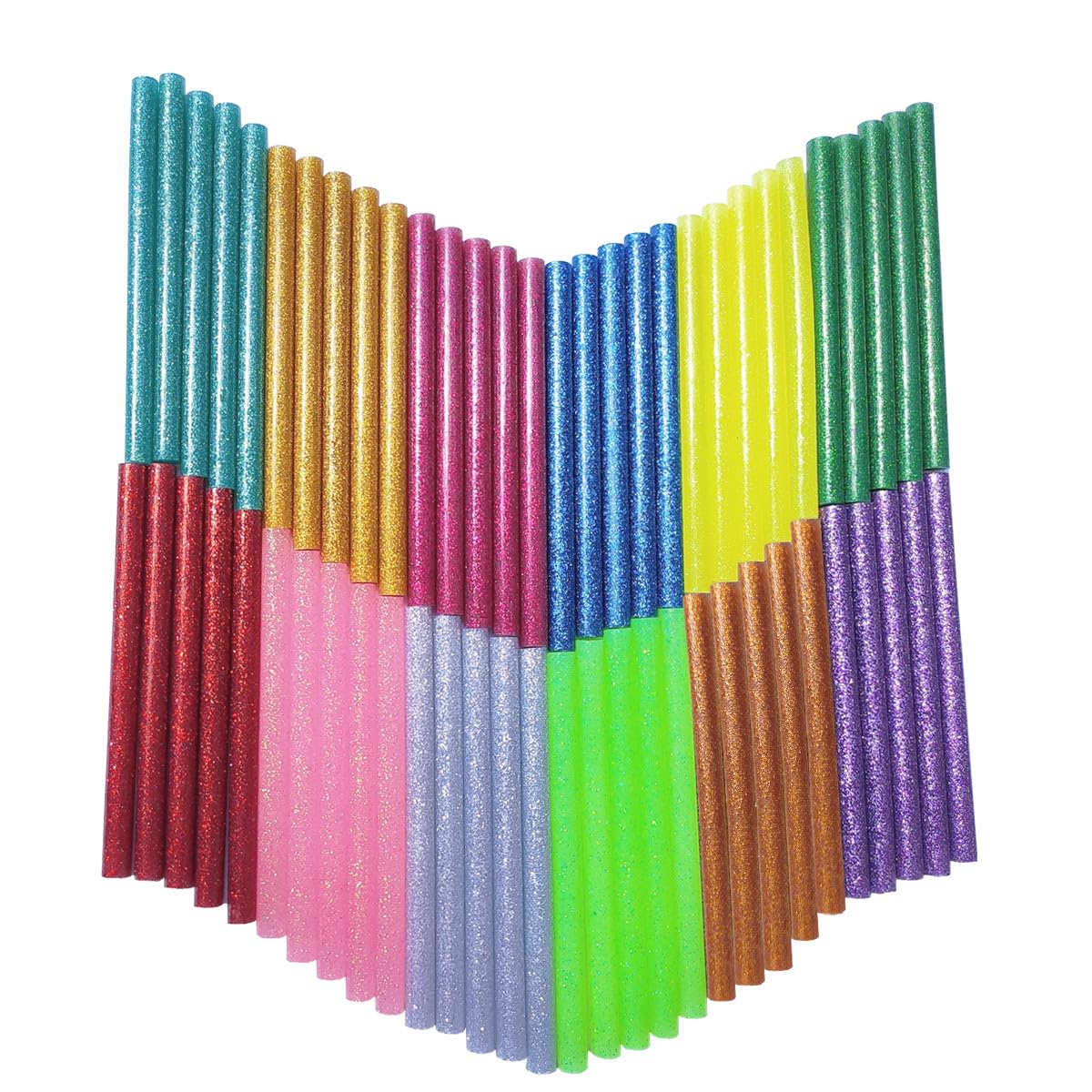 Amazon.com - Glitter Hot Glue Sticks Baffo 60PCS 12 Colors Hot Melt ...