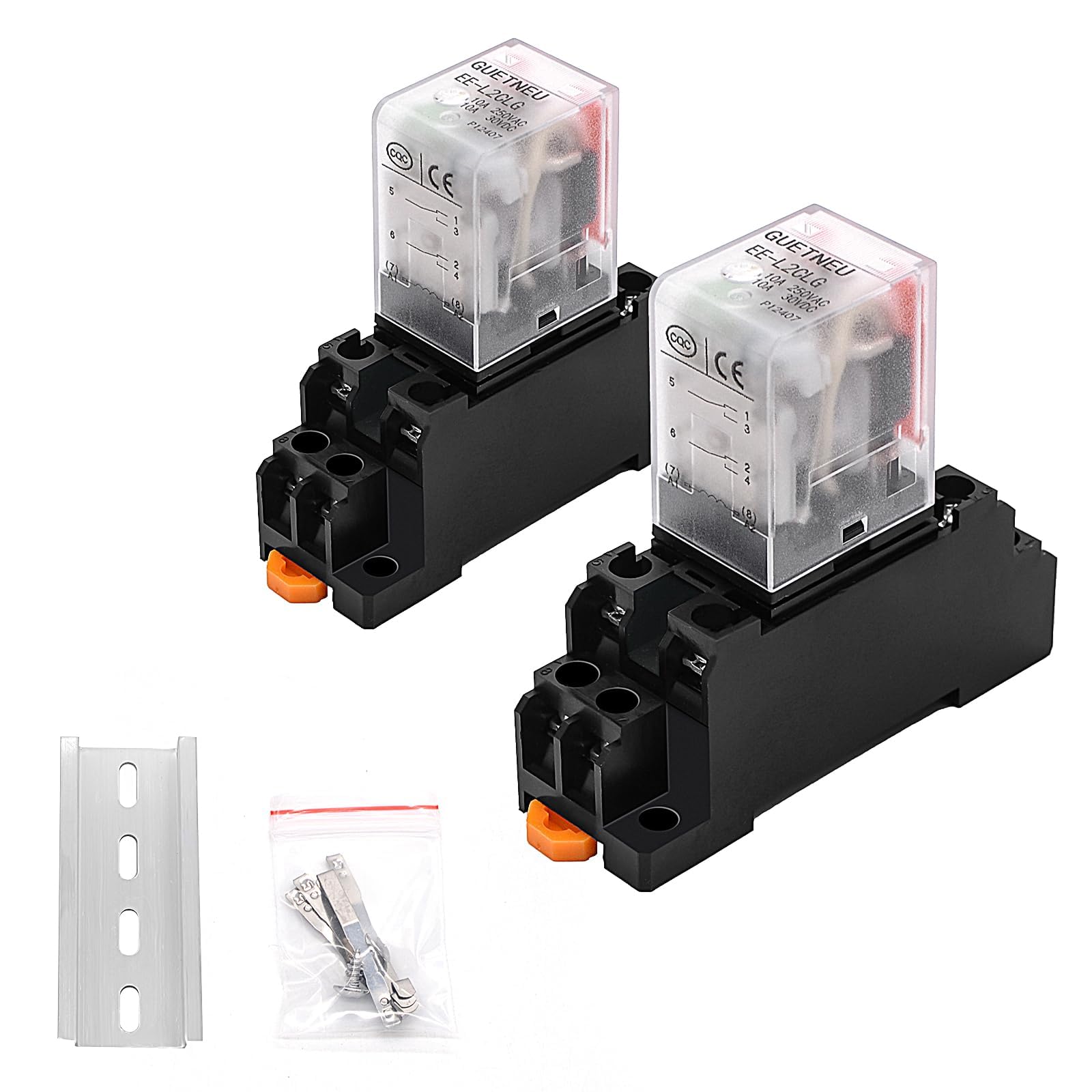 Snapklik.com : GUETNEU 2 Pcs Electromagnetic Power Relays, Green ...