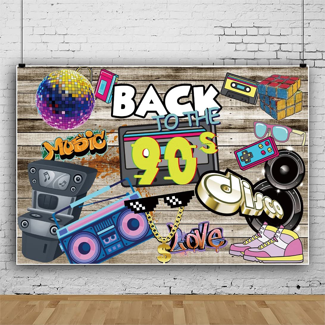 Buy LFEEY 10x8ft Back to 90s Backdrops for Photography Vintage Wooden ...