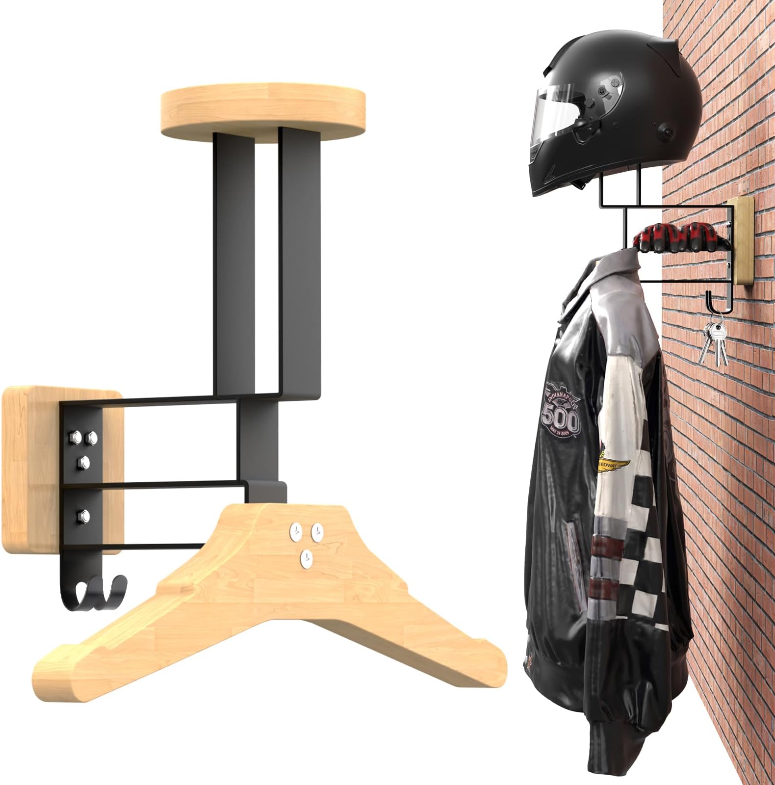 Amazon.com: dyhngnfc Flower Skull Helmet Rack, Motorcycle Skull Helmet ...