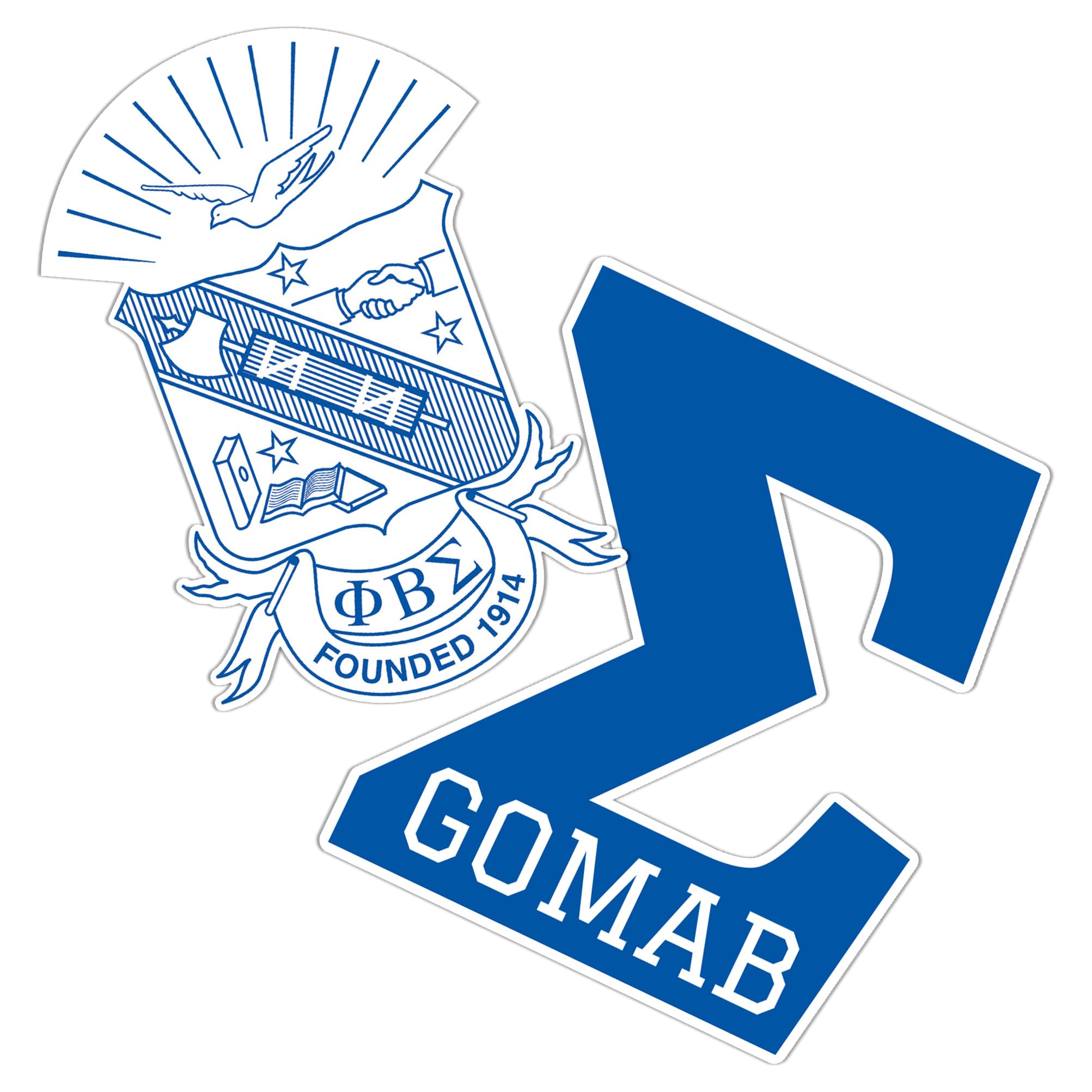 Amazon.com: Desert Cactus Phi Beta Sigma Stickers PBS GOMAB Divine 9 ...