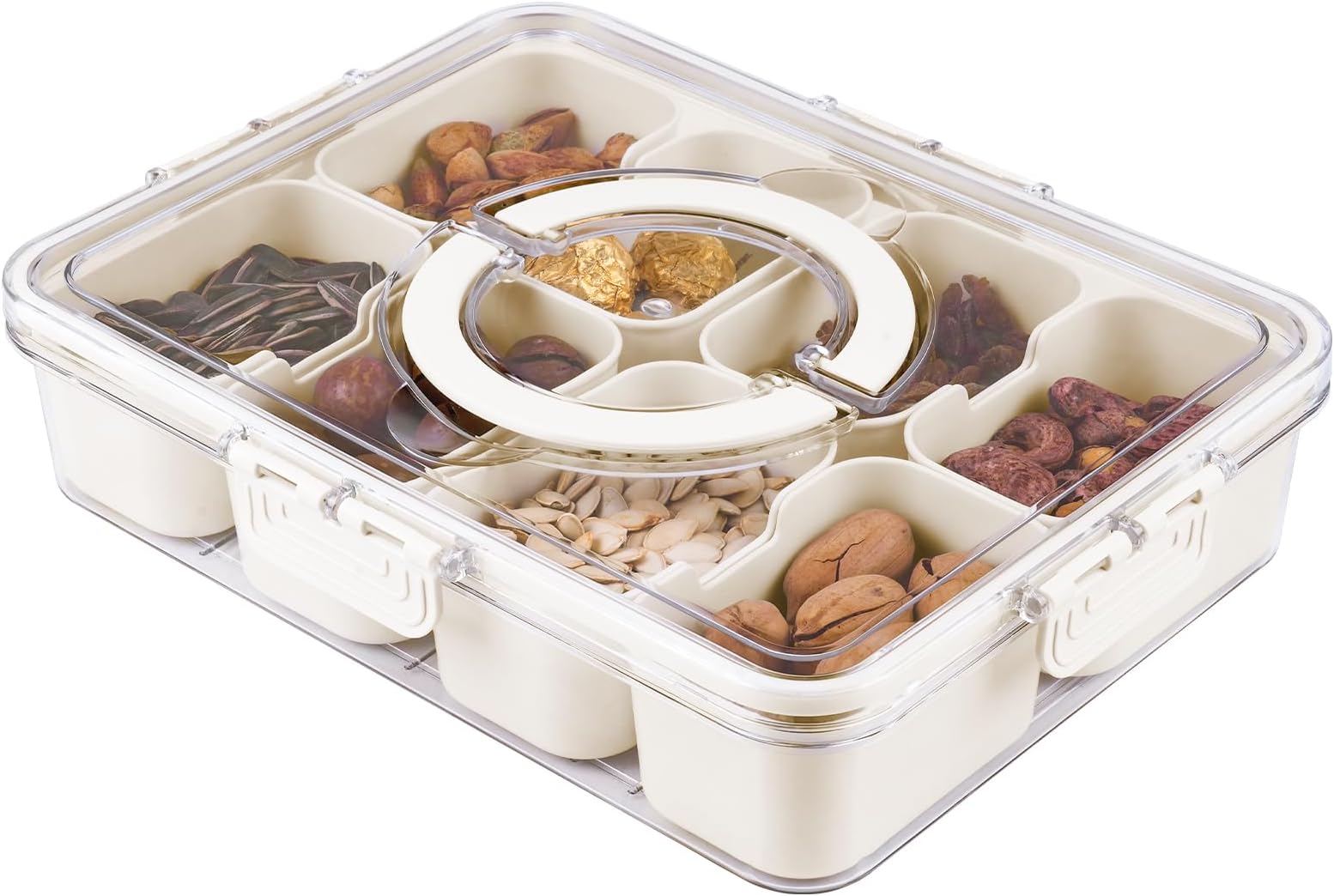 Amazon.com | STEAM DIVERTER Divided Serving Tray with Lid - 4 ...