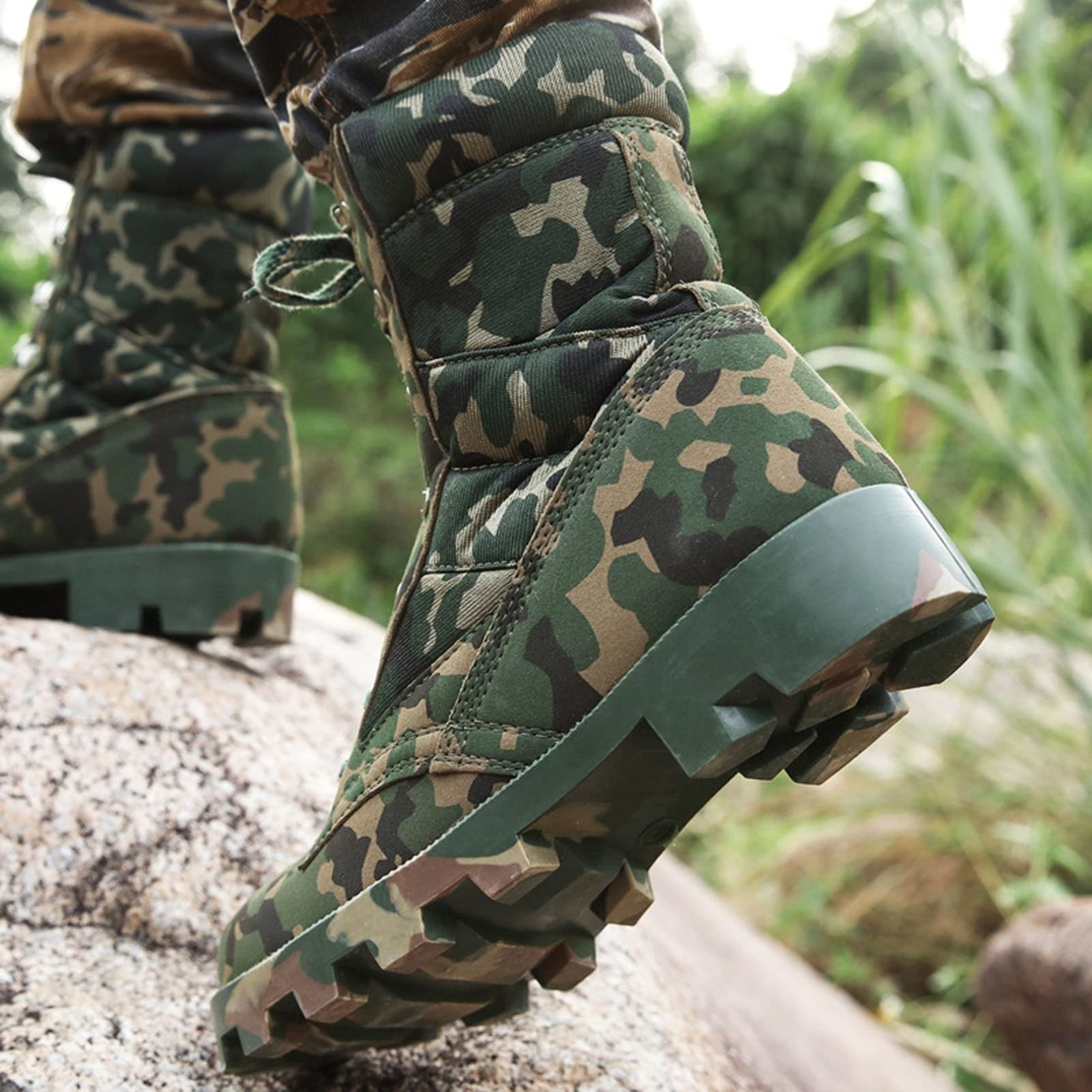 Camouflage Military Boots For Men Balenciaga Strike 20Mm Boots Camo
