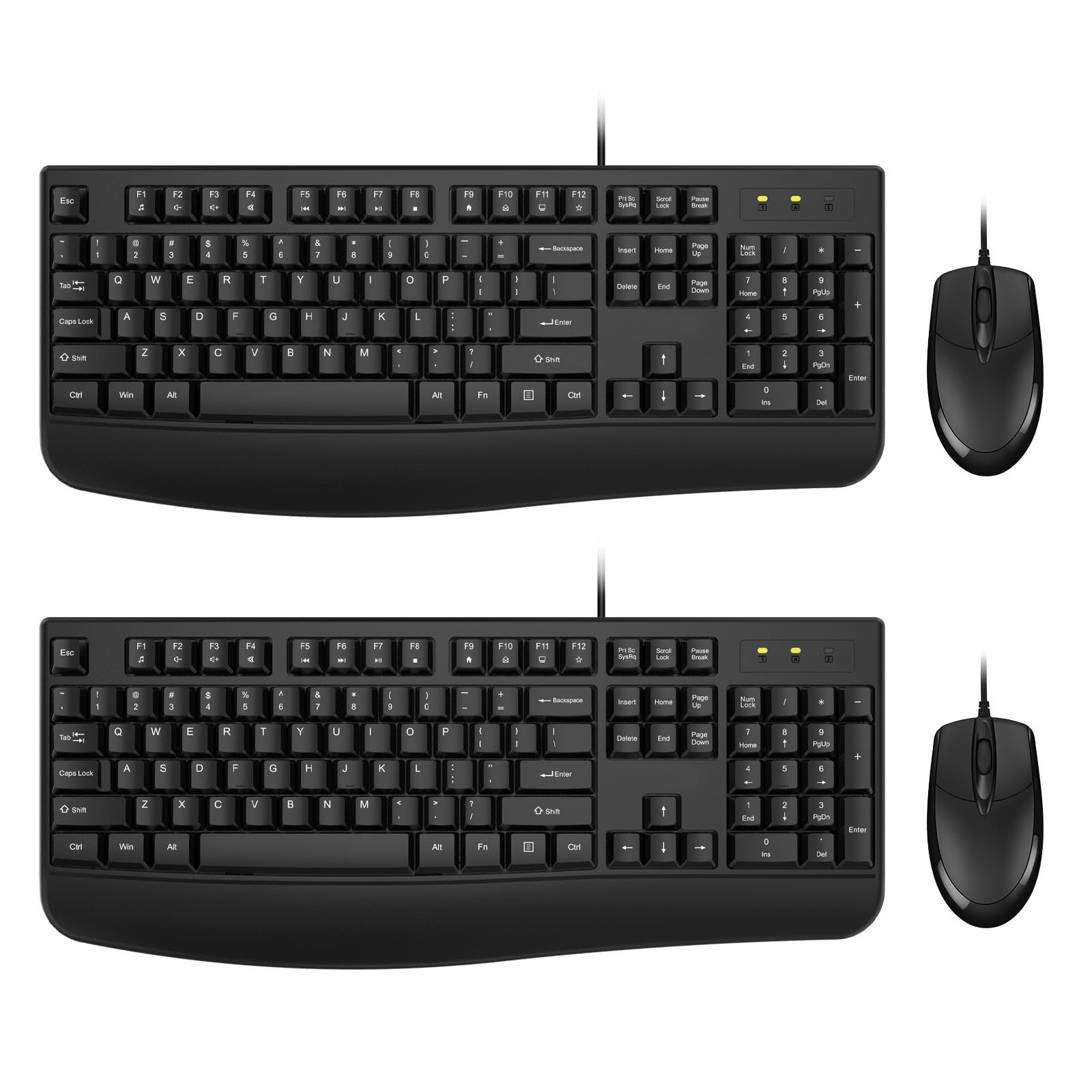Amazon.com: Wired Keyboard and Mouse Combo, EDJO Full-Sized Ergonomic ...