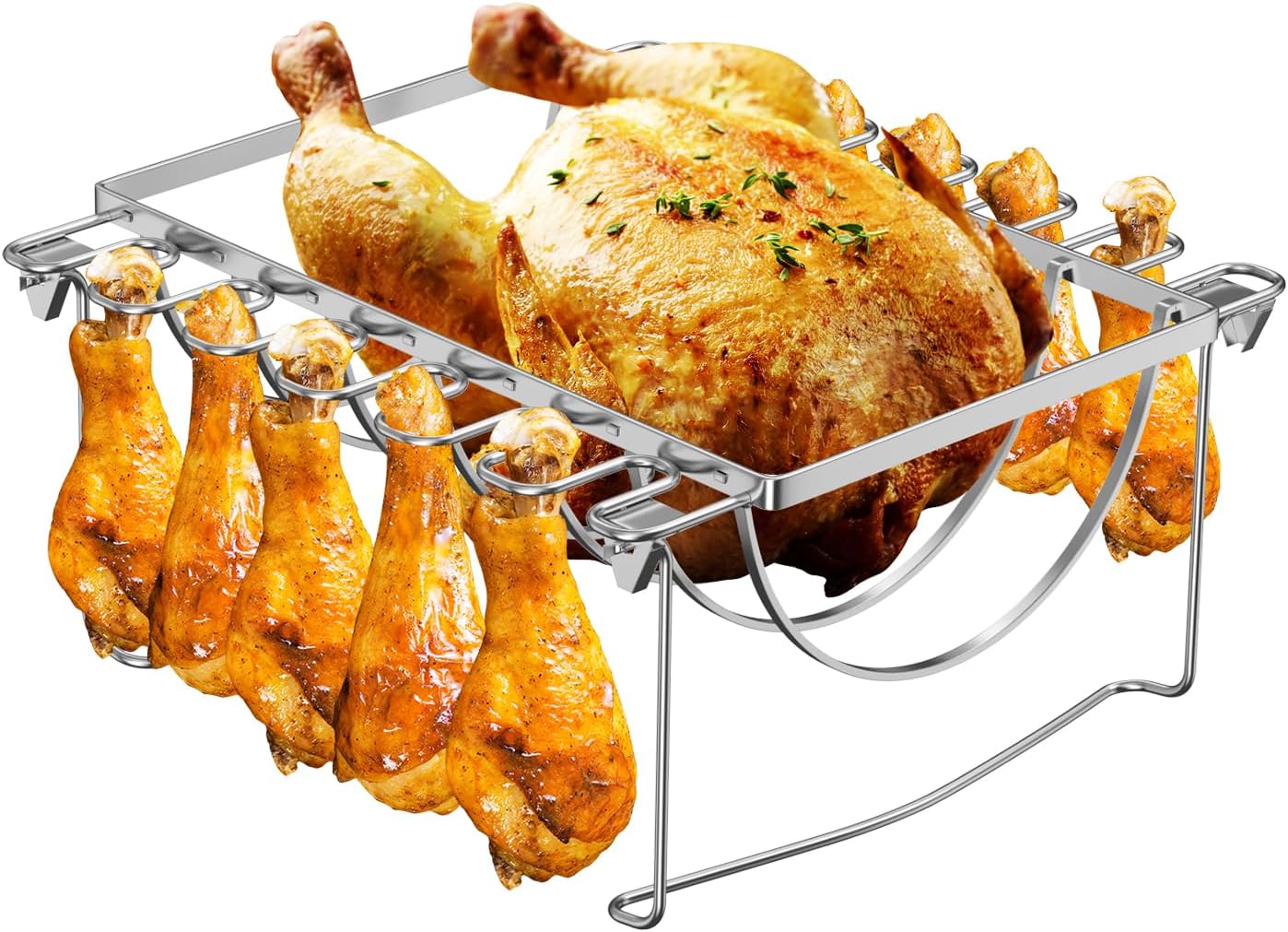 Amazon.com : TAILGRILLER 3 in 1 Rib Racks & Chicken Leg Rack for Grill ...