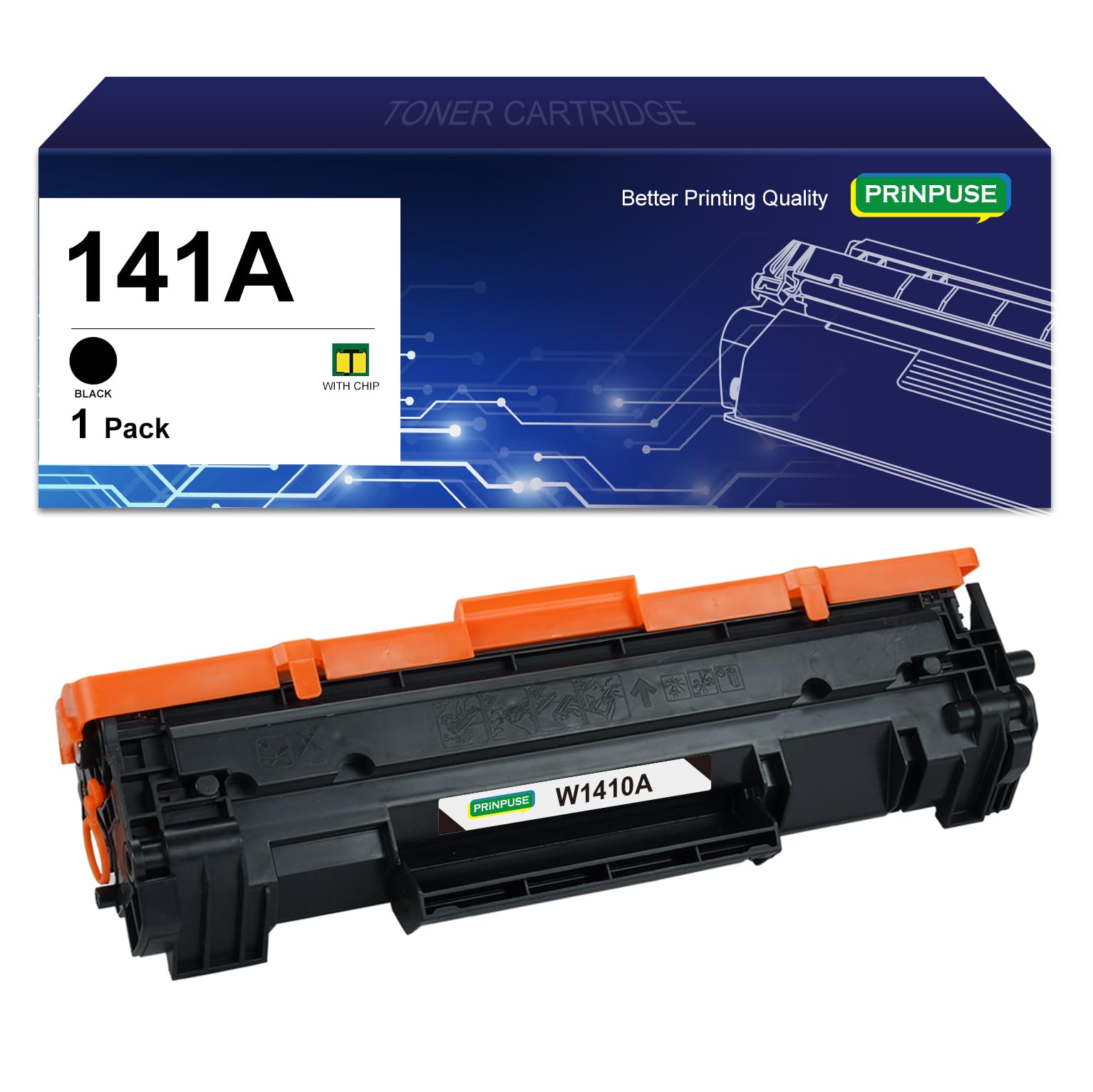 Amazon.com: PRINPUSE 141A Black Toner Cartridge Compatible for HP 141A ...
