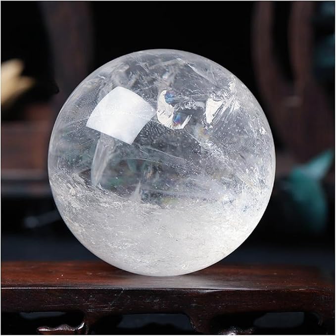 Amazon.com: DUKIZA Natural Crystal Ball Clear Quartz Crystal Balls ...