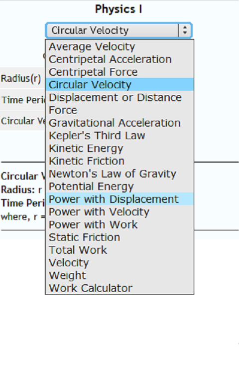 Physics I Calculators - App on Amazon Appstore