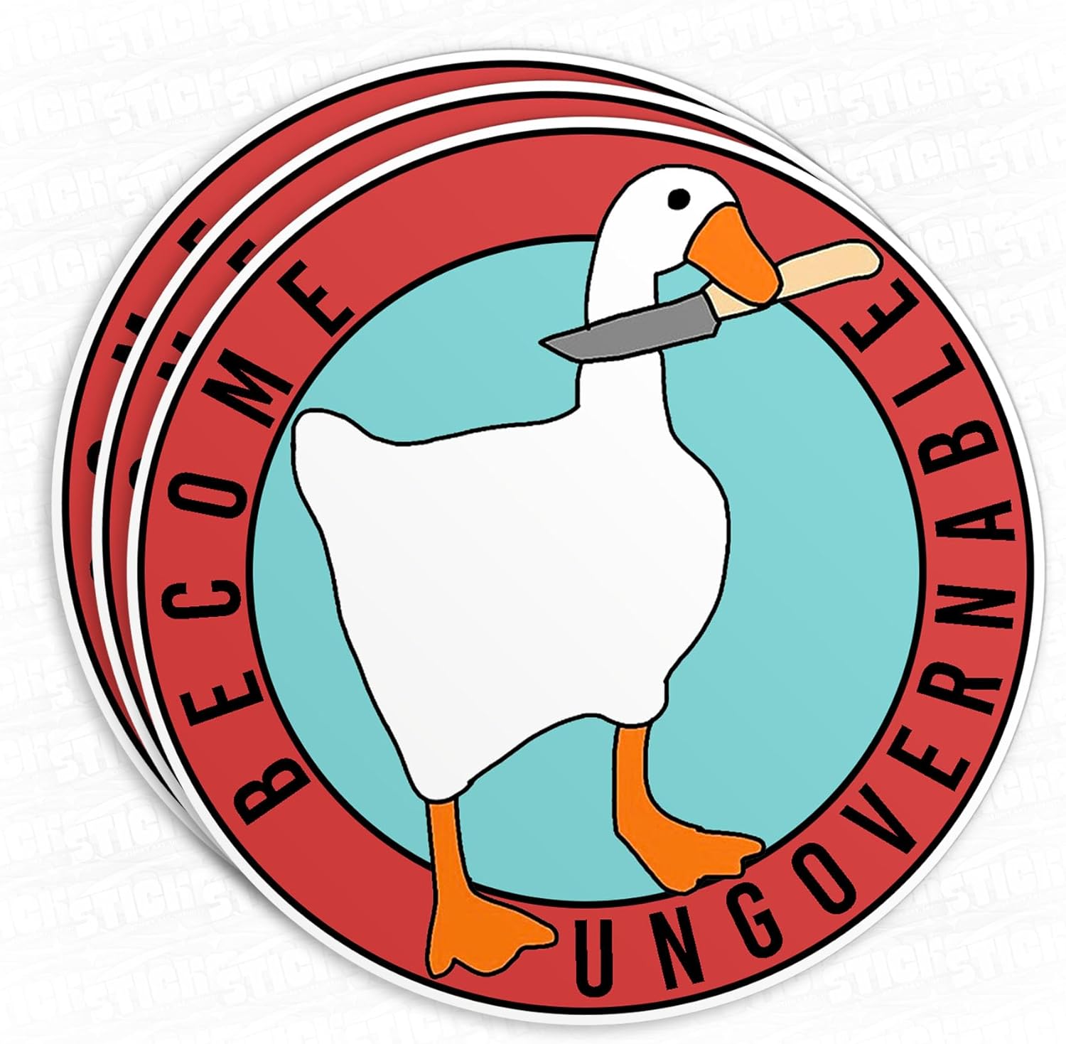 Amazon.com: (3Pcs) Become Ungovernable Goose Sticker with Knife ...